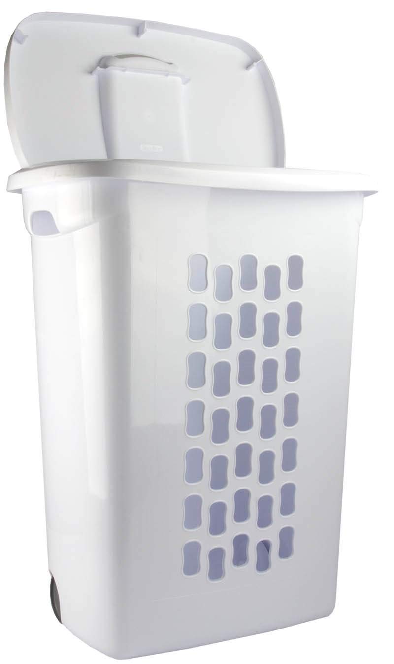 Sterilite, White 12228003 Hamper with Handles and Wheels, Large