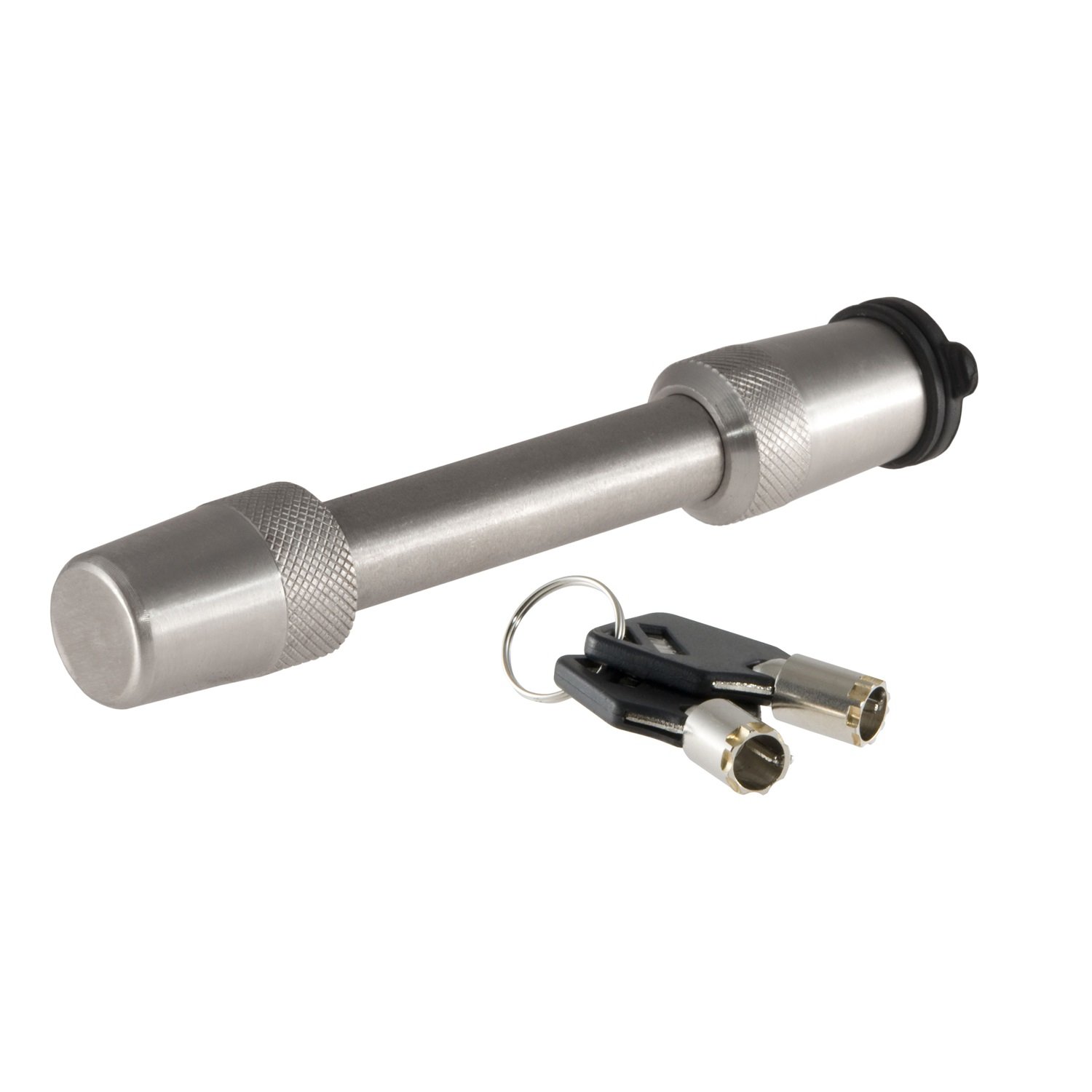 CURT 23580 Stainless Steel Trailer Hitch Lock, 1/2-Inch Pin Diameter, 5/8-Inch Adapter, Fits 1-1/4 or 2-Inch Receiver