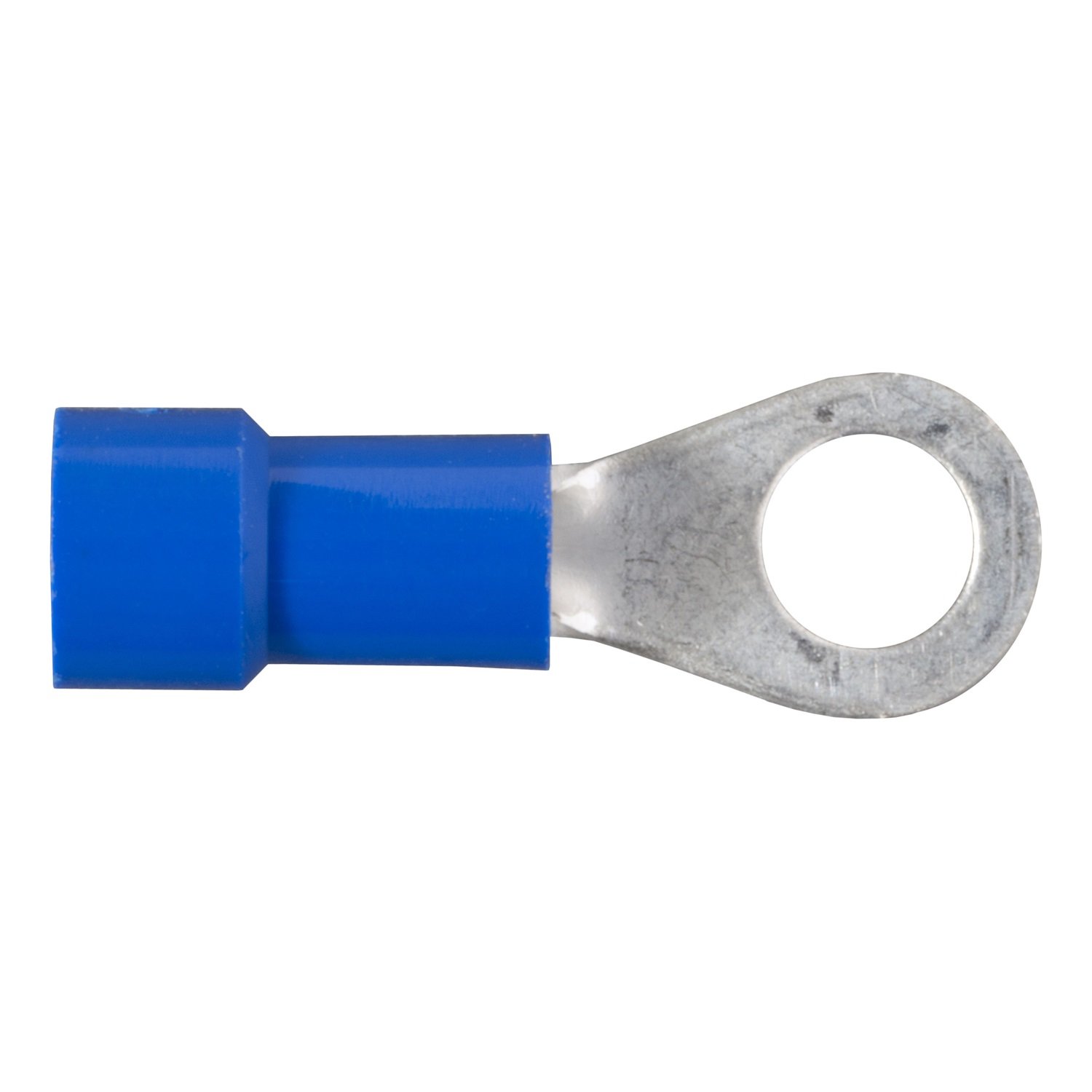 CURT 59521 16-14 Gauge Blue Vinyl-Insulated Ring Terminal Wire Connectors, #10 Stud, 100-Pack