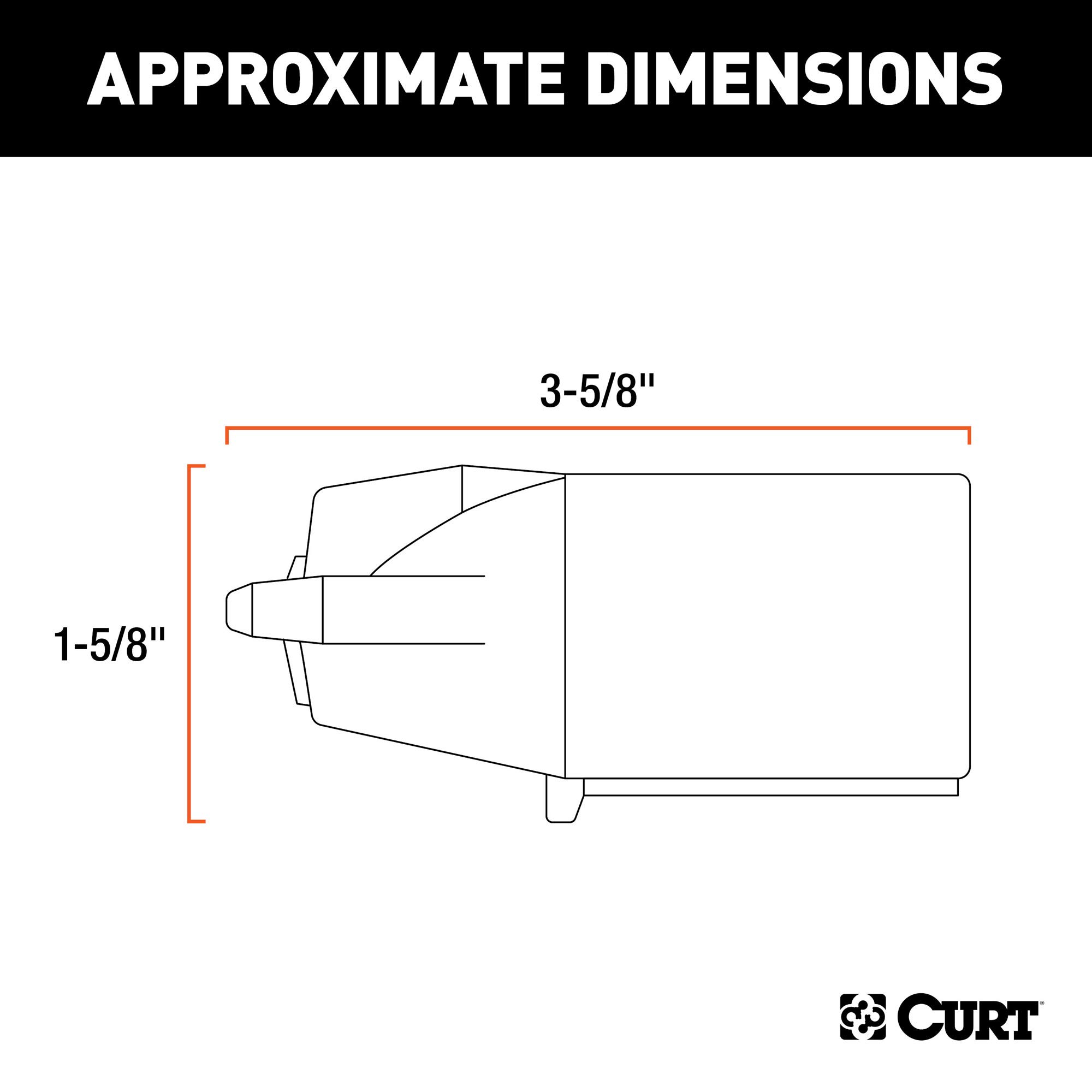 CURT 58141 Trailer-Side 7-Pin RV Blade Wiring Harness Connector