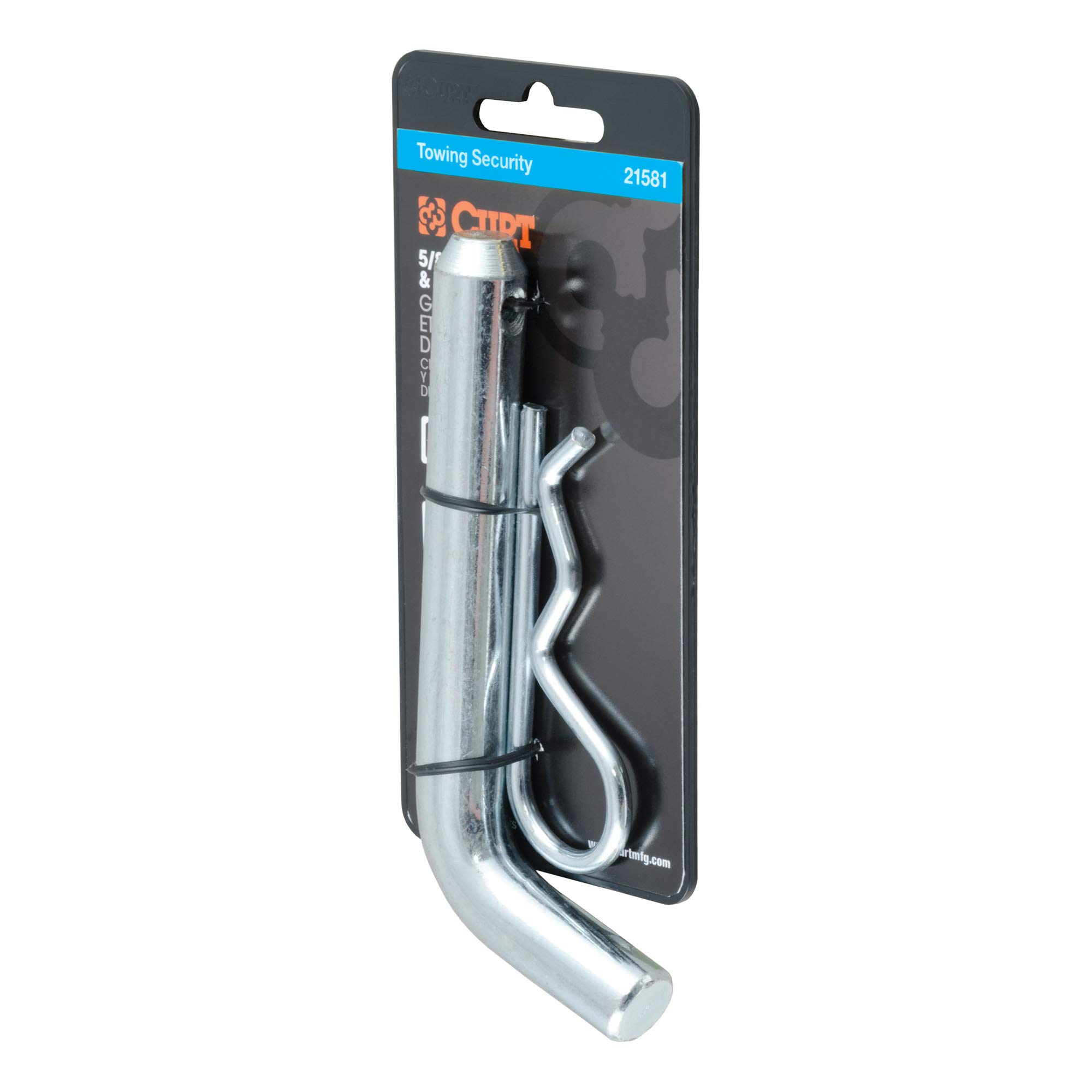 CURT 21581 Trailer Hitch Pin & Clip, 5/8-Inch Diameter, Fits 2 or 2-1/2-Inch Receiver