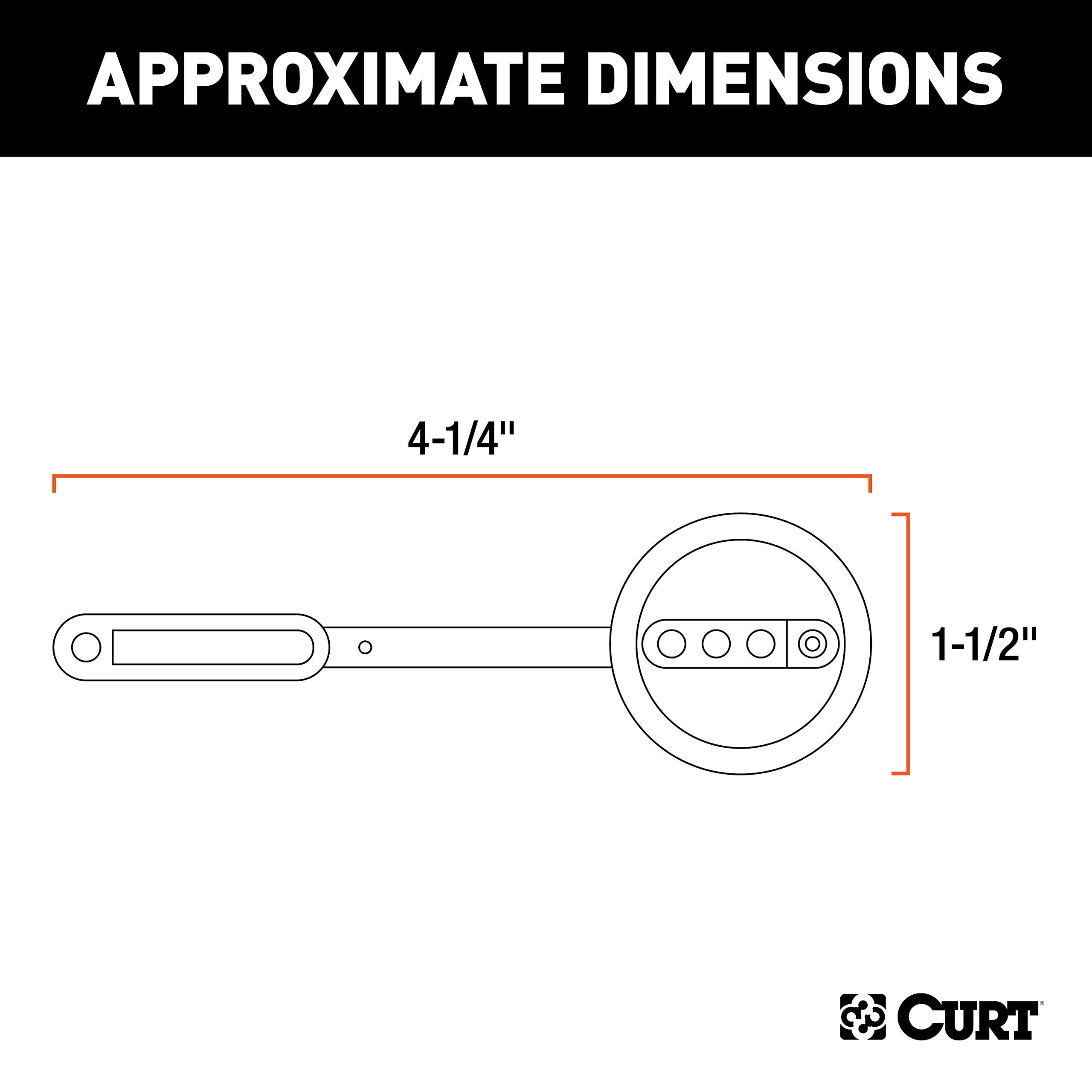 CURT 57406 Vehicle-Side 4-Pin Flat Trailer Wiring Harness with 60-Inch Wires, Fits 1-1/4-Inch License Plate Light Hole