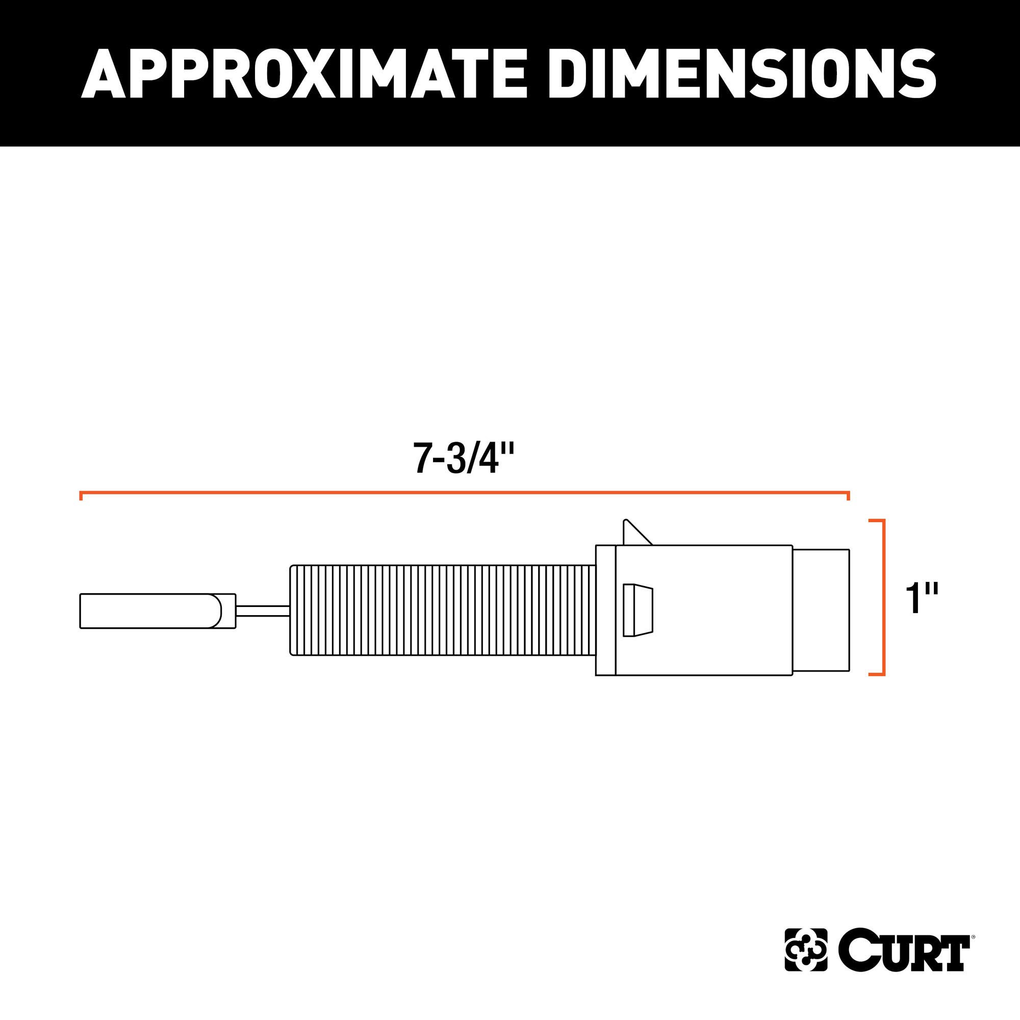 CURT 57225 4-Pin Round Vehicle-Side to 4-Way Trailer Wiring Adapter , black