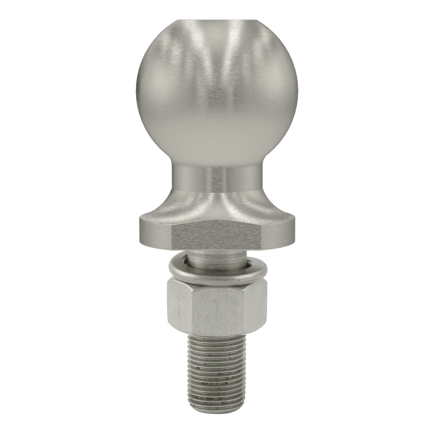 CURT 40082 Stainless Steel Trailer Hitch Ball, 3,500 lbs, 2-Inch Diameter, 3/4 x 2-1/8-Inch Shank