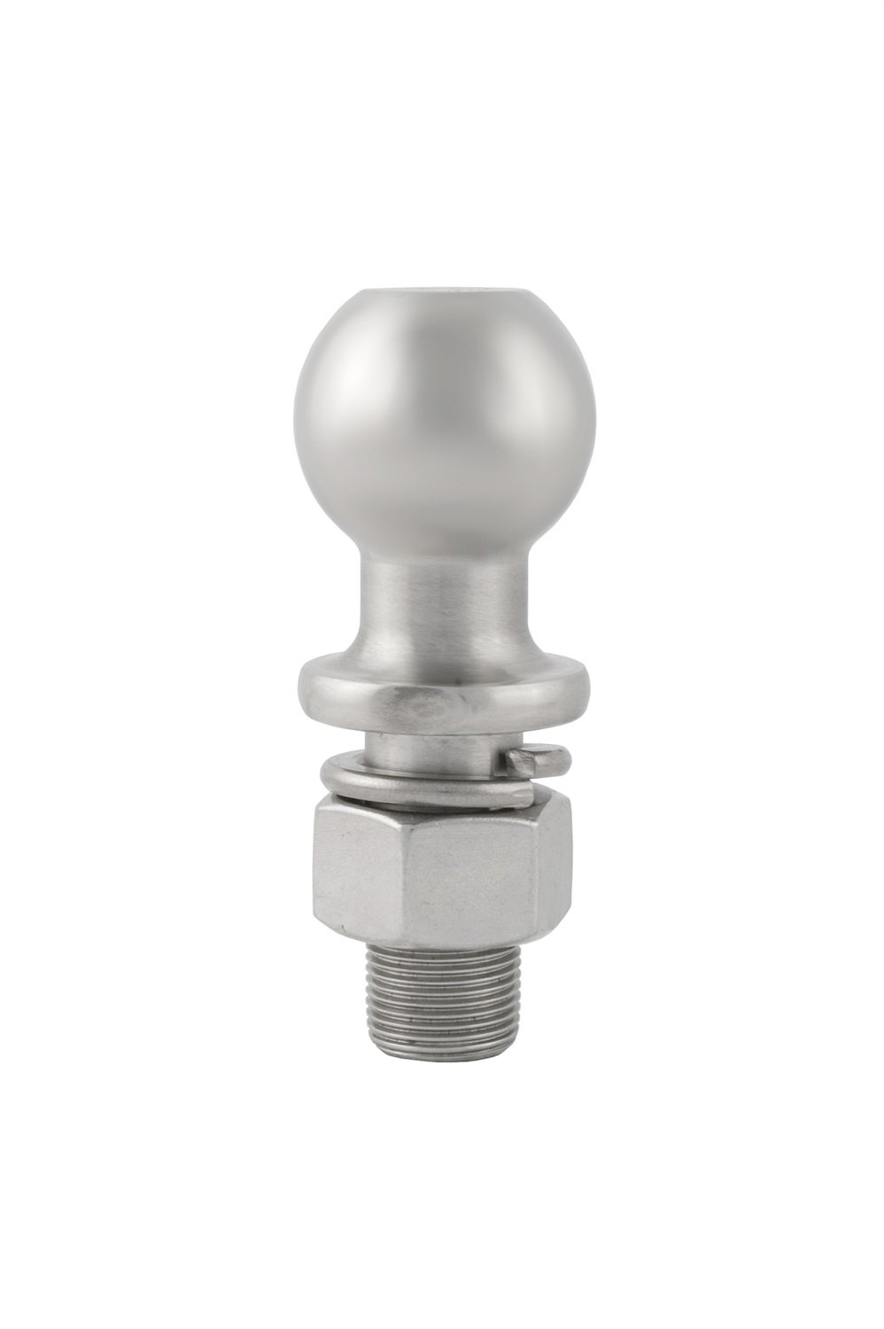 CURT 40081 Stainless Steel Trailer Hitch Ball, 3,500 lbs, 1-7/8-Inch Diameter, 1 x 2-1/8-Inch Shank