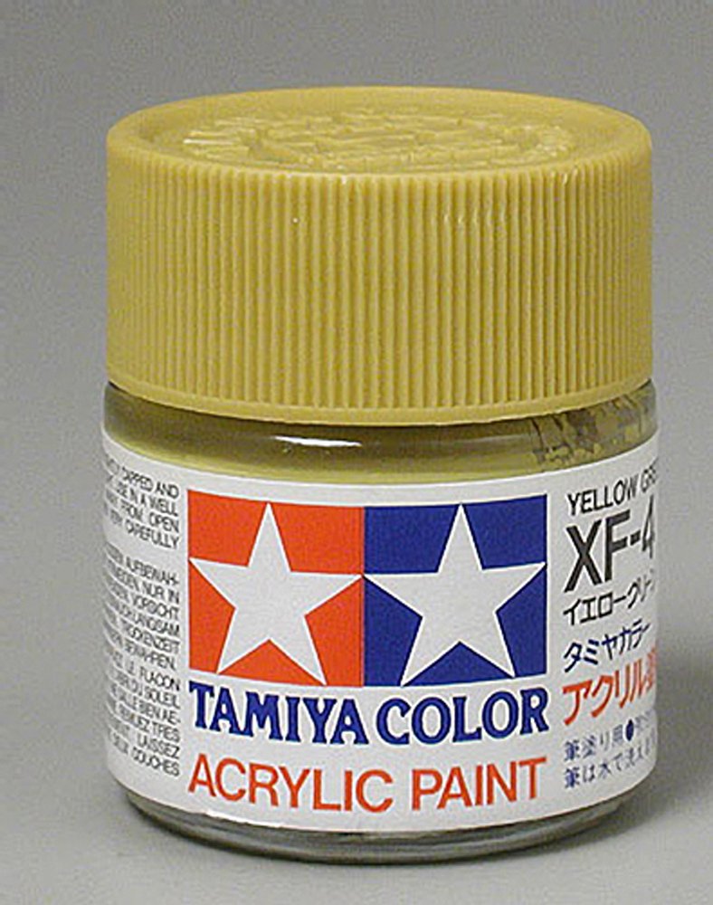 Tamiya America, Inc Acrylic XF4 Flat, Yellow Green, TAM81304