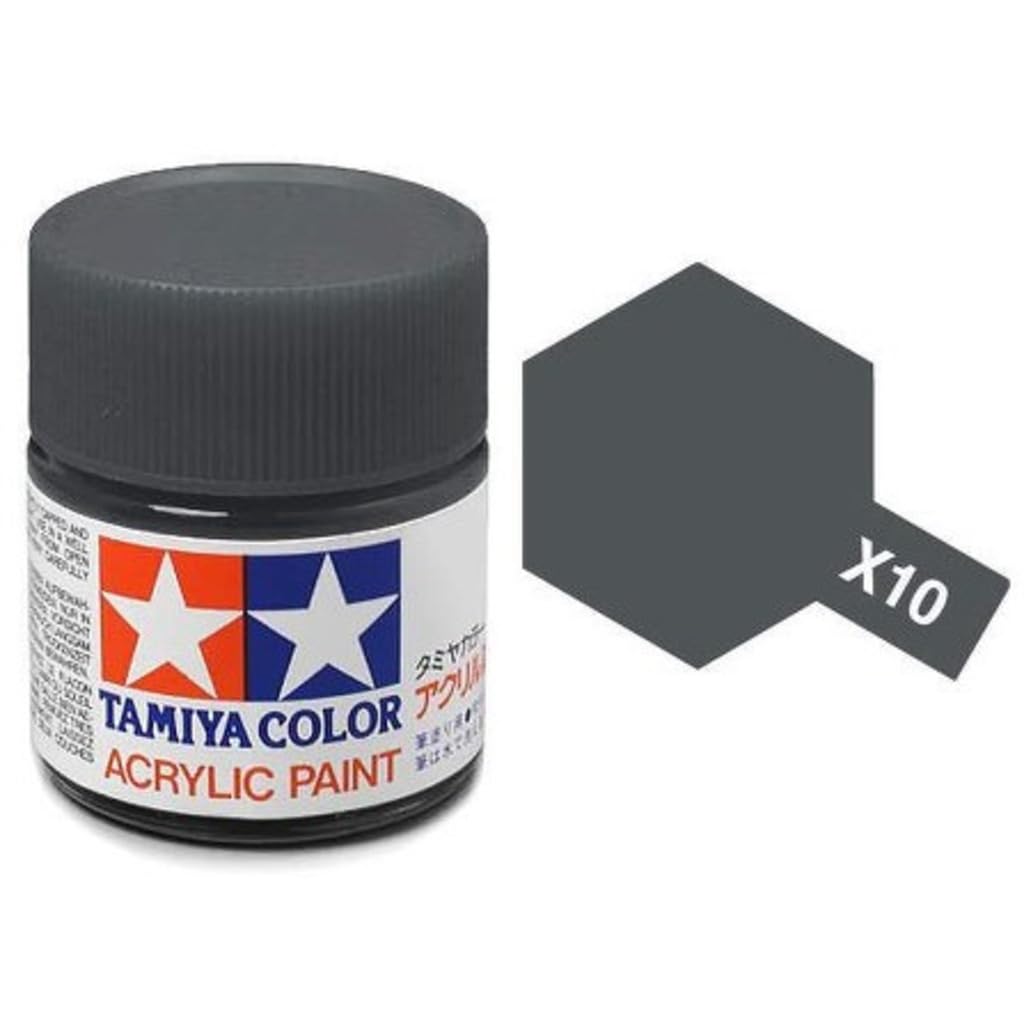 TAMIYA America, Inc Acrylic X10 Gloss,Gun Metal, TAM81010