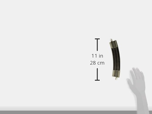 Bachmann Trains - Snap-Fit E-Z TRACK 18” RADIUS CURVED RERAILER (2/card) - NICKEL SILVER Rail With Gray Roadbed - HO Scale