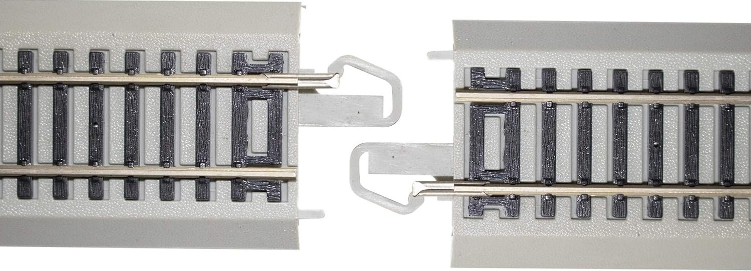 Bachmann Trains - Snap-Fit E-Z TRACK 15” RADIUS CURVED TRACK (4/card) - NICKEL SILVER Rail With Gray Roadbed - HO Scale