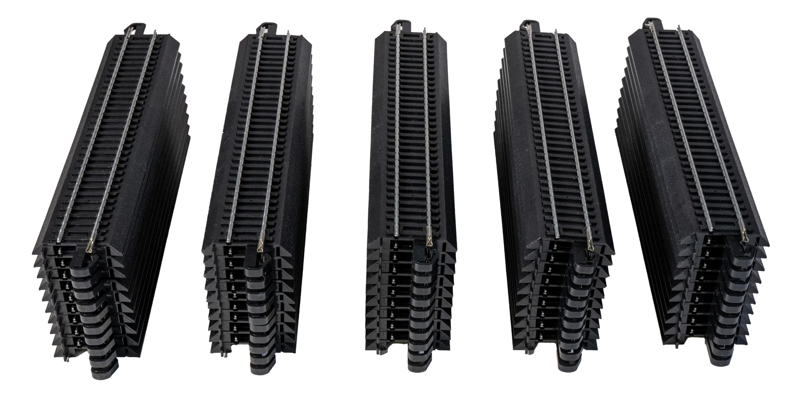 Bachmann Trains - Snap-Fit E-Z TRACK 9” STRAIGHT TRACK - BULK (50 pcs) - STEEL ALLOY Rail With Black Roadbed - HO Scale