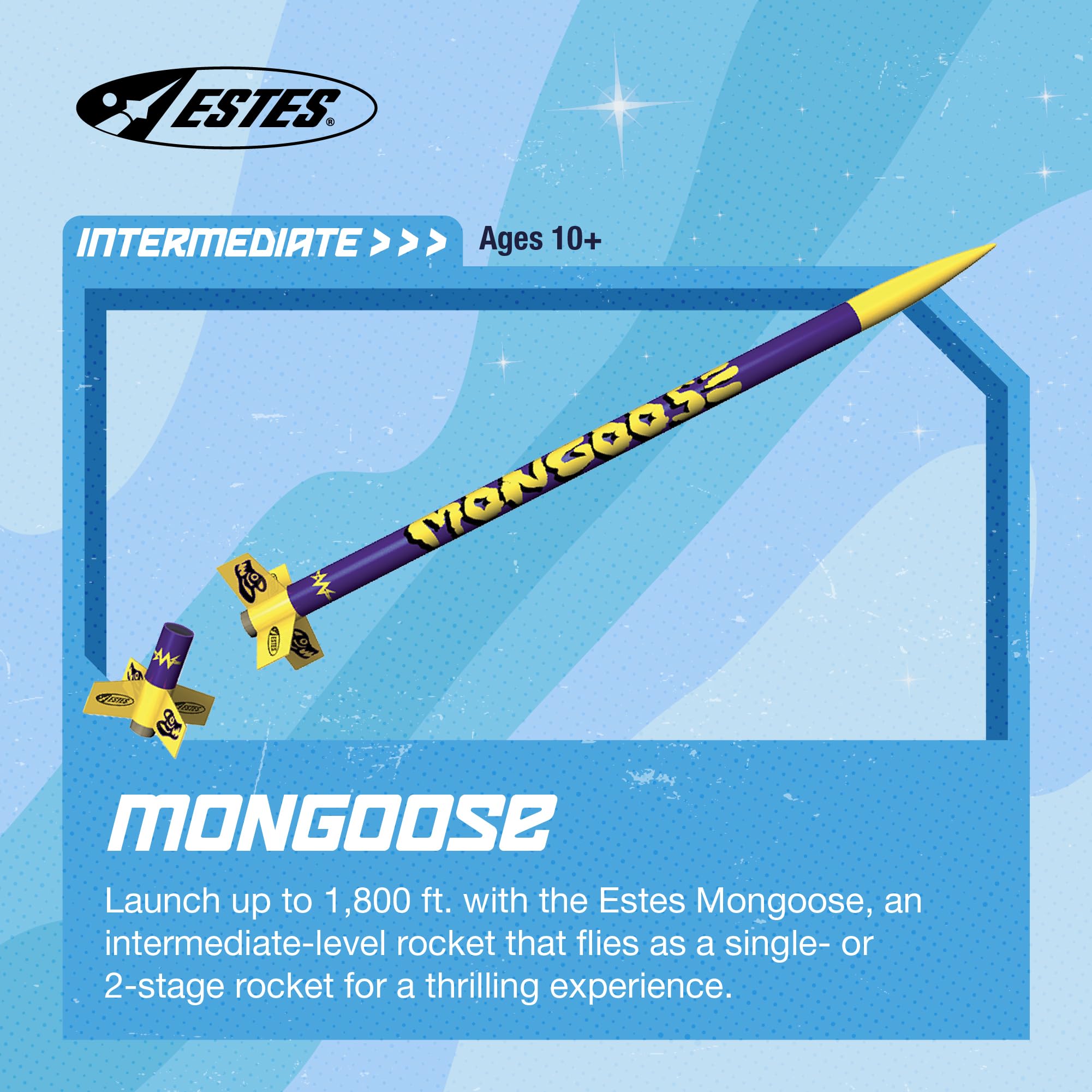 Estes 2092 Mongoose Flying Model Rocket Kit,Brown/A