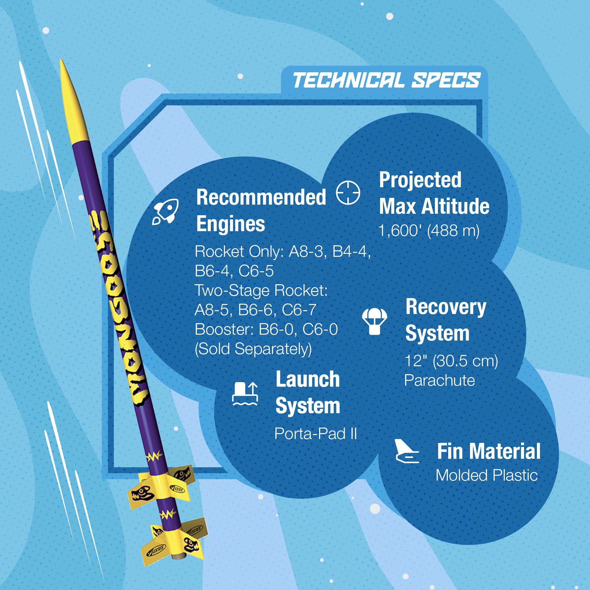 Estes 2092 Mongoose Flying Model Rocket Kit,Brown/A
