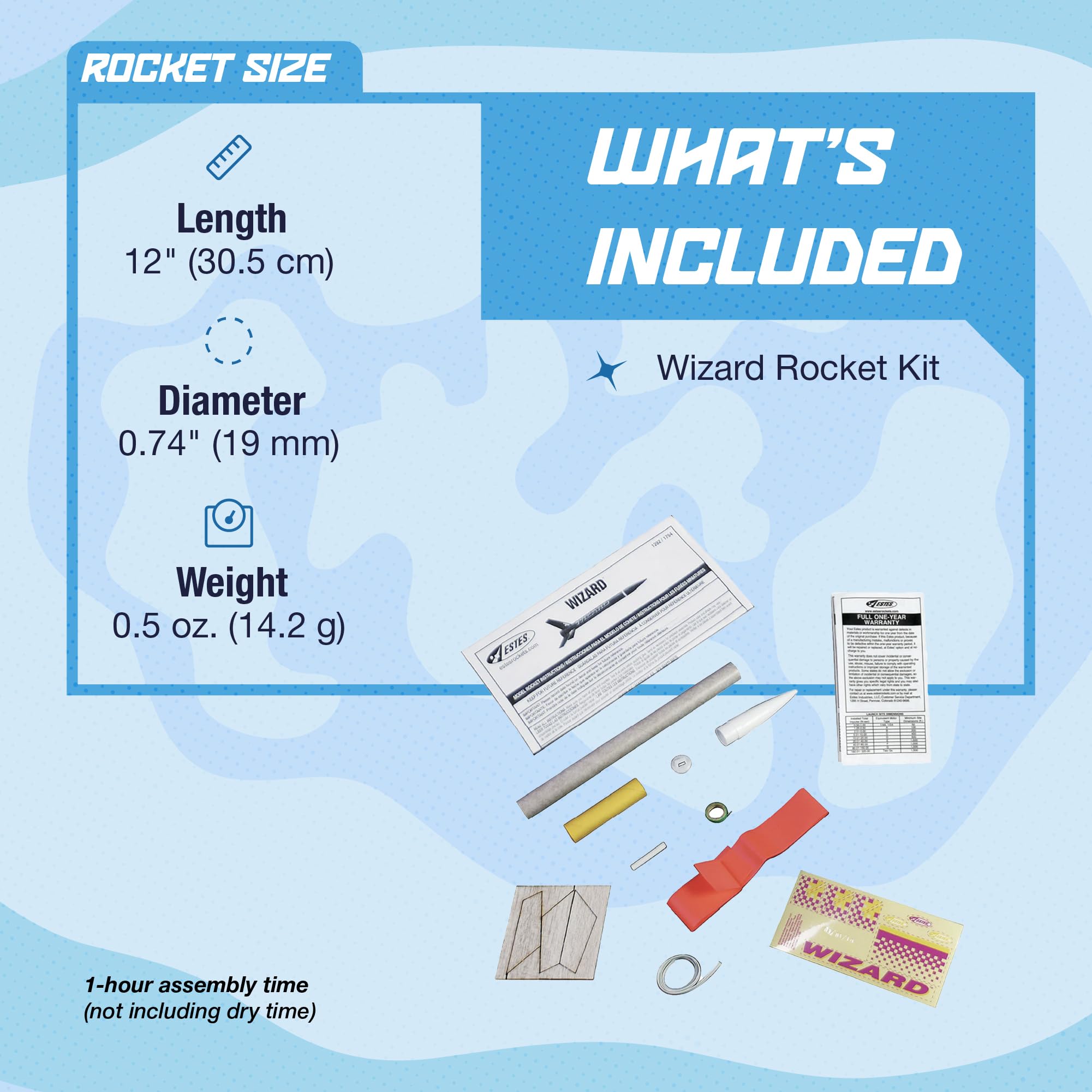 Estes - 1292 Wizard Rocket, Each