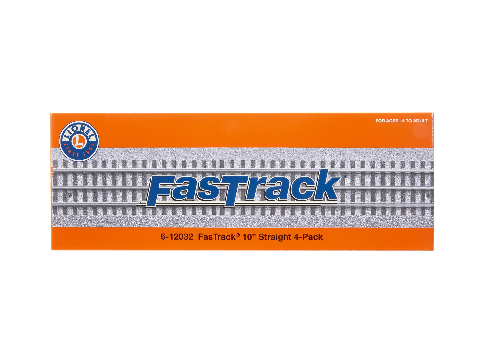 Lionel FasTrack 10” Straight Track, Electric O Gauge, 4-Pack