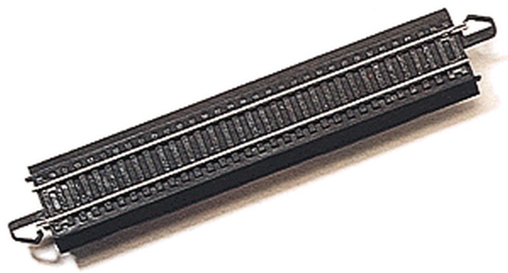 Bachmann Trains - Snap-Fit E-Z TRACK 9” STRAIGHT TRACK (4/card) - STEEL ALLOY Rail With Black Roadbed - HO Scale (44411)