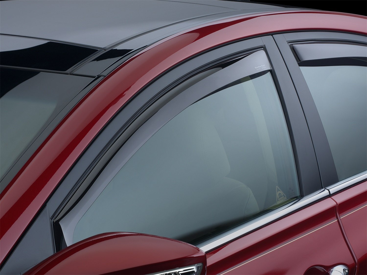 WeatherTech Custom Fit Front Side Window Deflectors for Volkswagen Golf (5 door), Dark Smoke