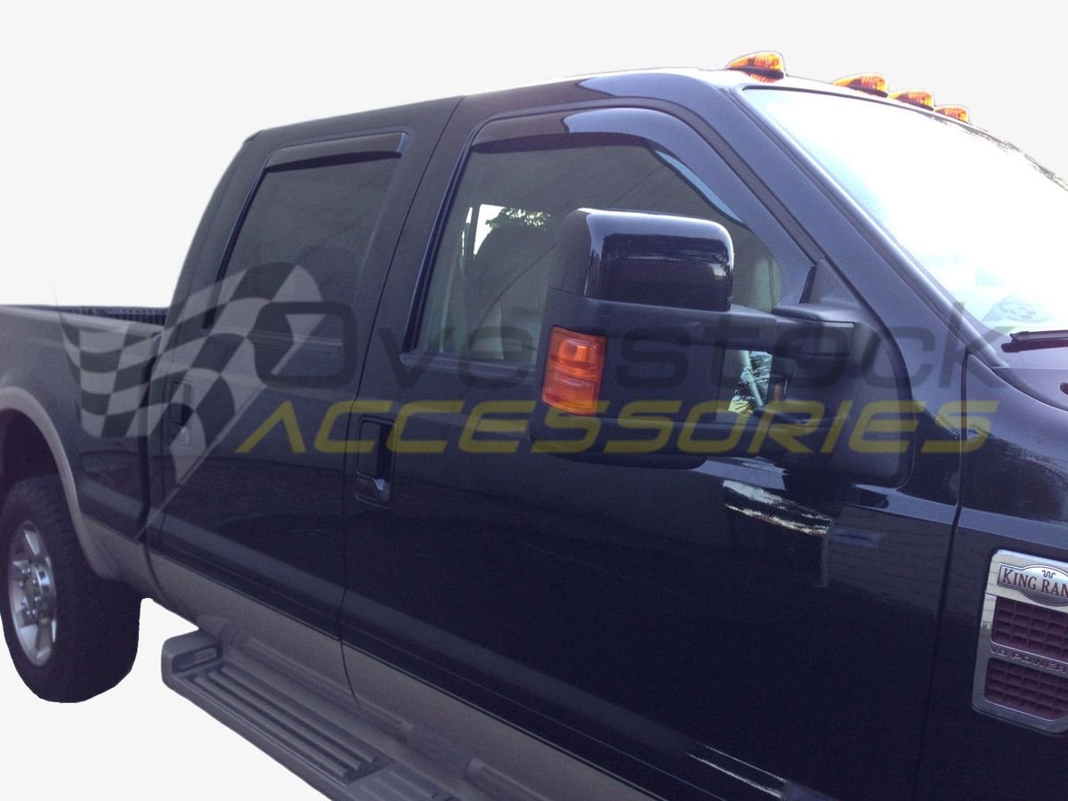 WeatherTech Custom Fit Front & Rear Side Window Deflectors for Nissan Frontier Crew Cab, Dark Smoke