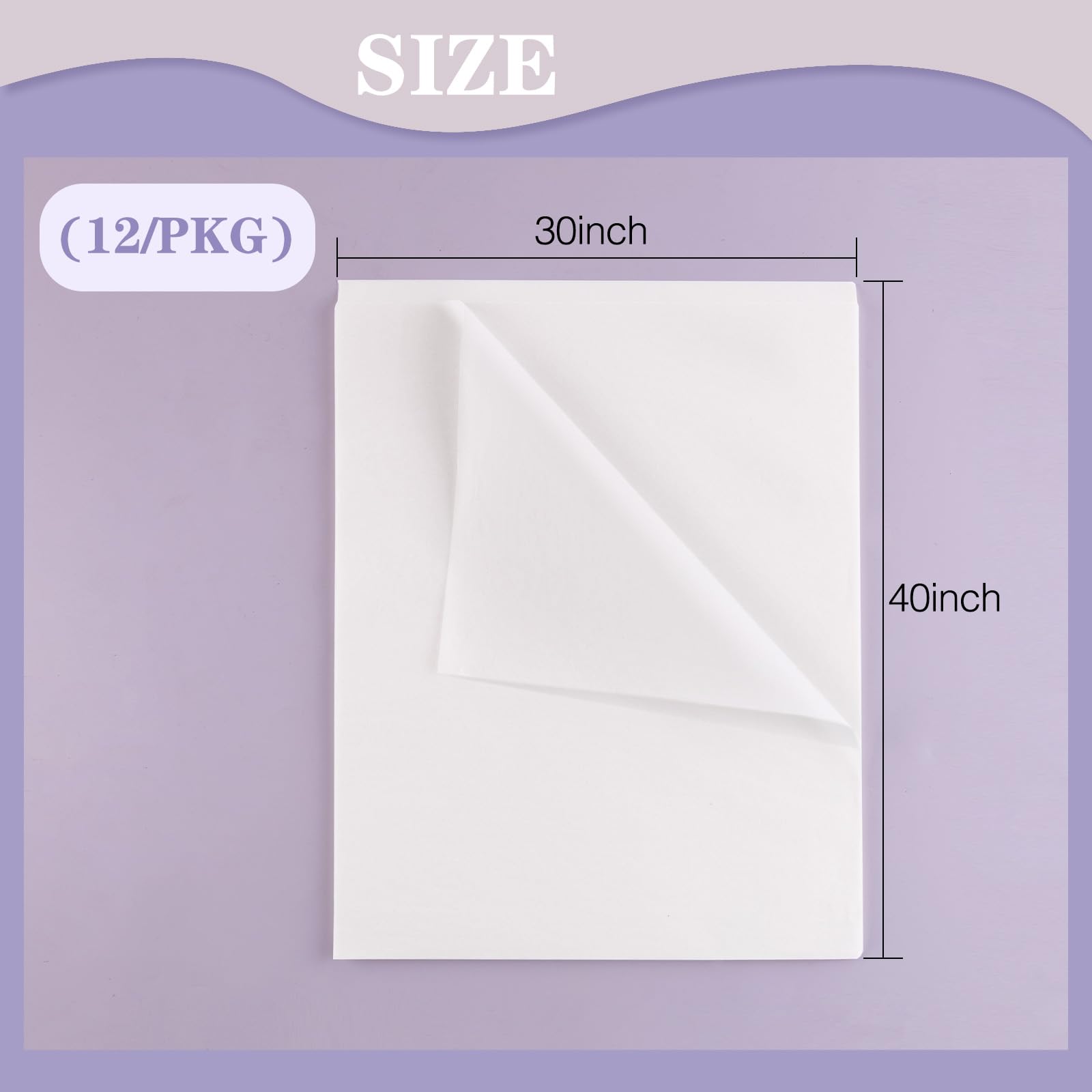 Lineco, Acid-Free Unbuffered Interleaving Tissue Paper for Storage, 30 x 40 Inches, Protect and Separate Prints, Documents, Letters, Newspaper (Pack of 12)