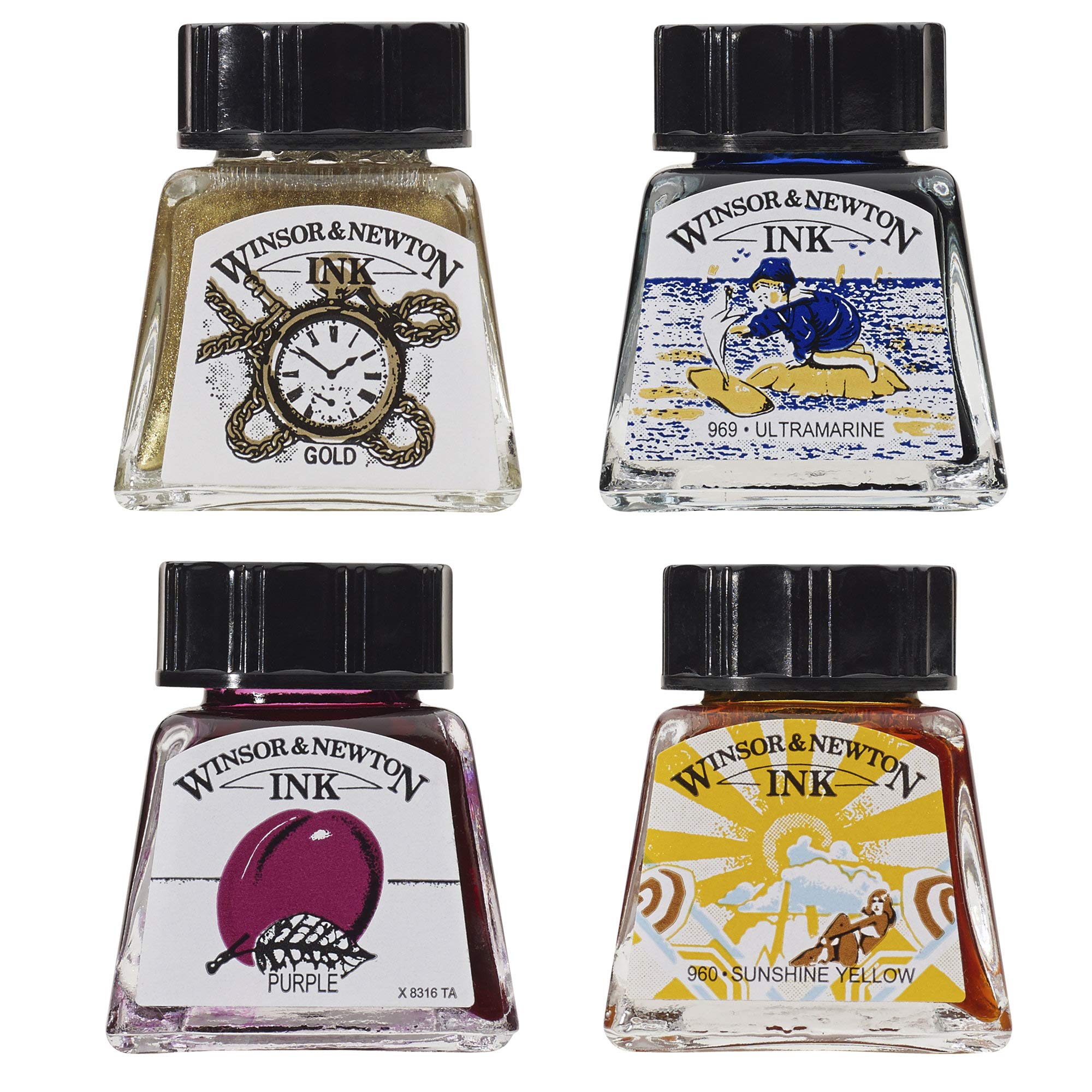 Winsor & Newton Drawing Ink, 14ml Bottle, Black Indian
