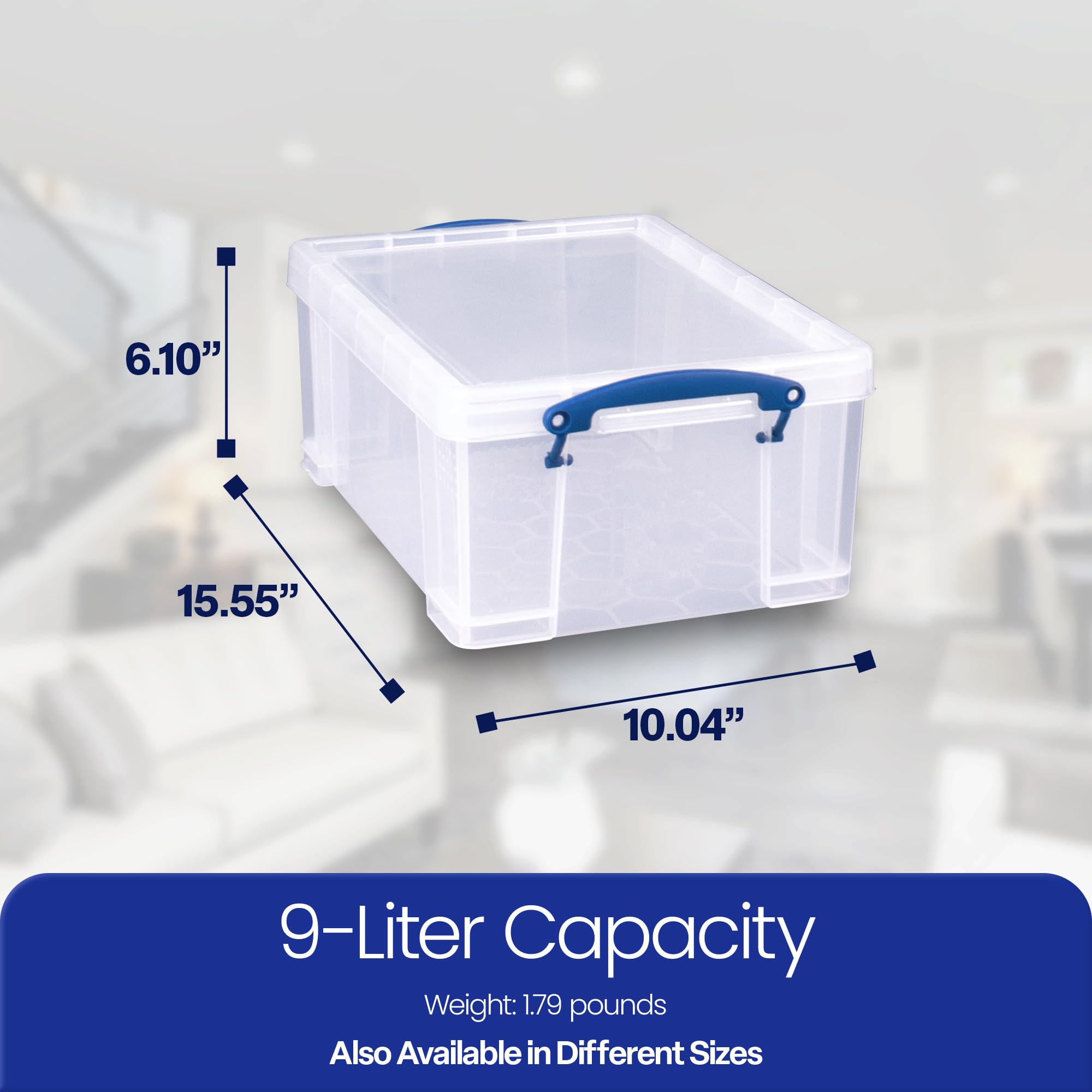 Really Useful 9 Litre Clear Plastic Storage Box