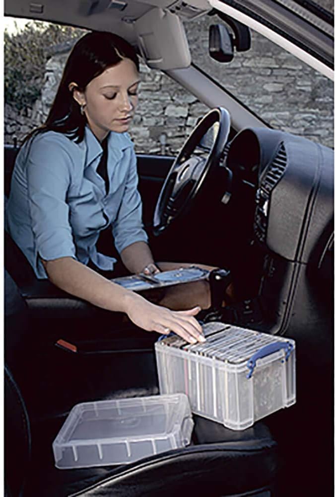 Really Useful Boxes(R) Plastic Storage Box, 64 Liters, 12 1/4in.H x 17 5/16in.W x 28in.D, Clear, 64C
