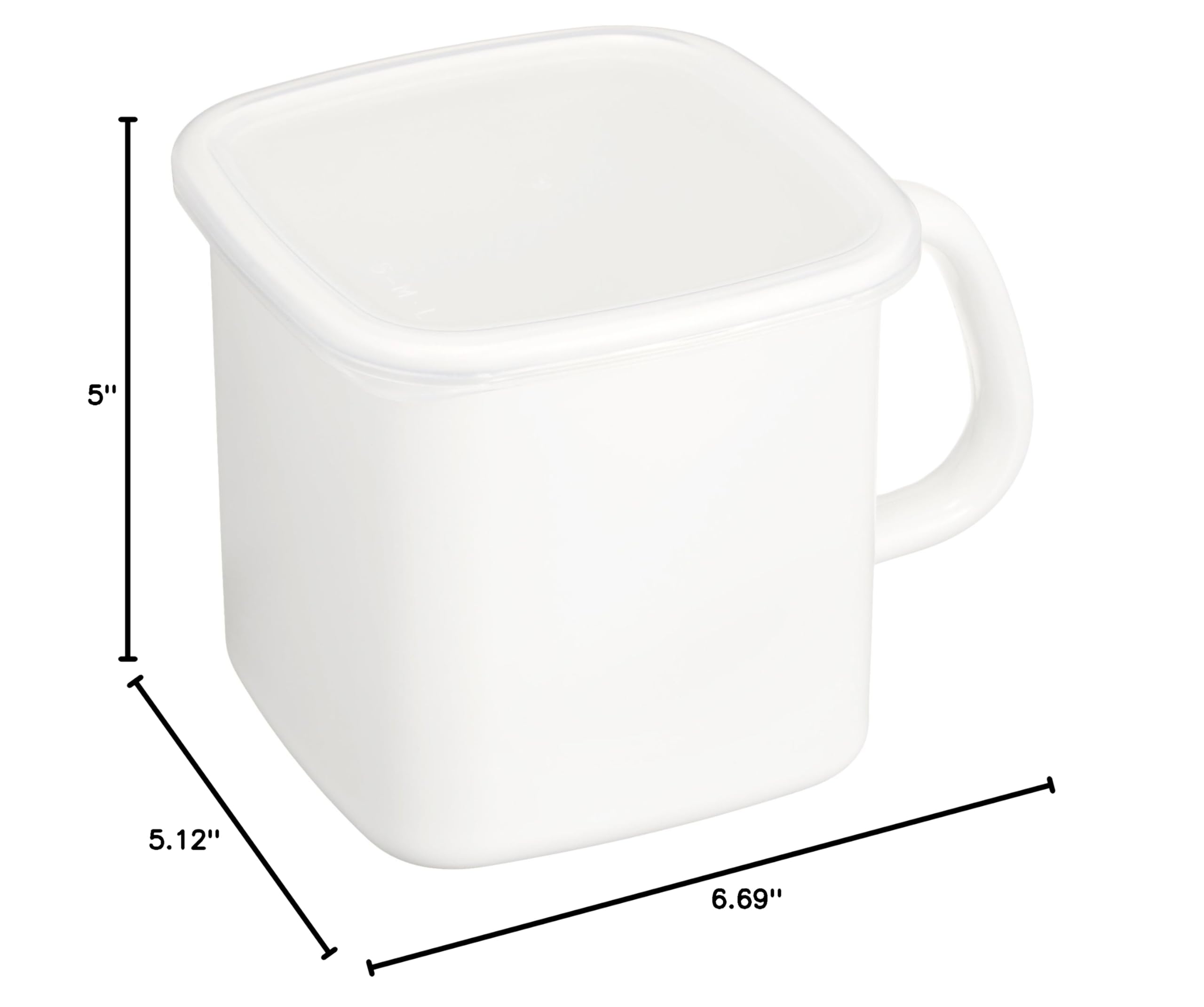 野田琺瑯(Nodahoro) Noda enamel retention chauffeur stocker Rectangular white 1.2L (One Pack)