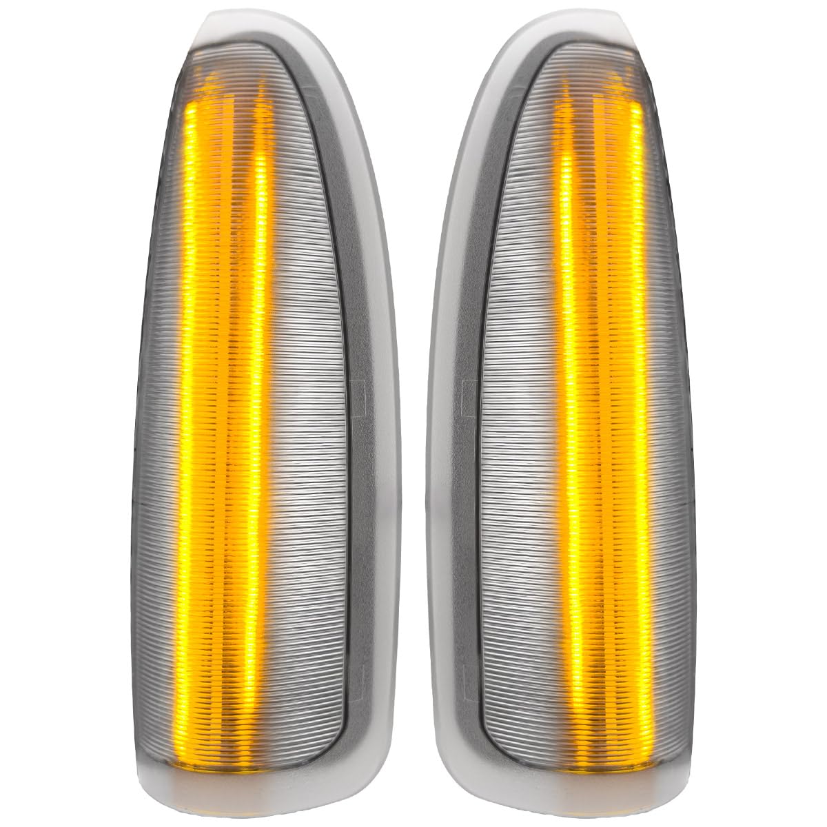 Recon 264120CL LED Side Mirror Lens 2003-2007 Ford F250/F350 Super Duty & Excursion (2 Piece Set) - Clear Lens