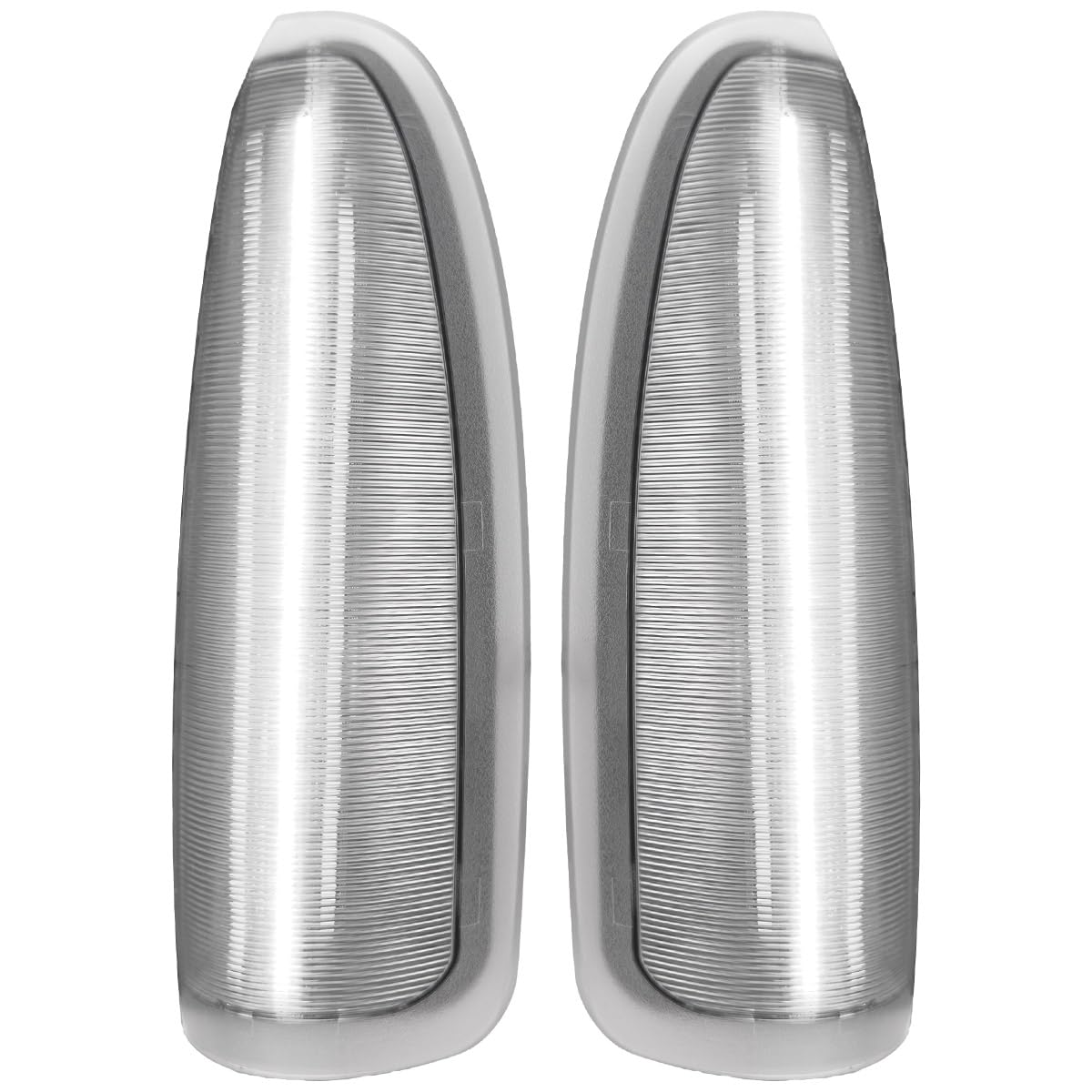 Recon 264120CL LED Side Mirror Lens 2003-2007 Ford F250/F350 Super Duty & Excursion (2 Piece Set) - Clear Lens