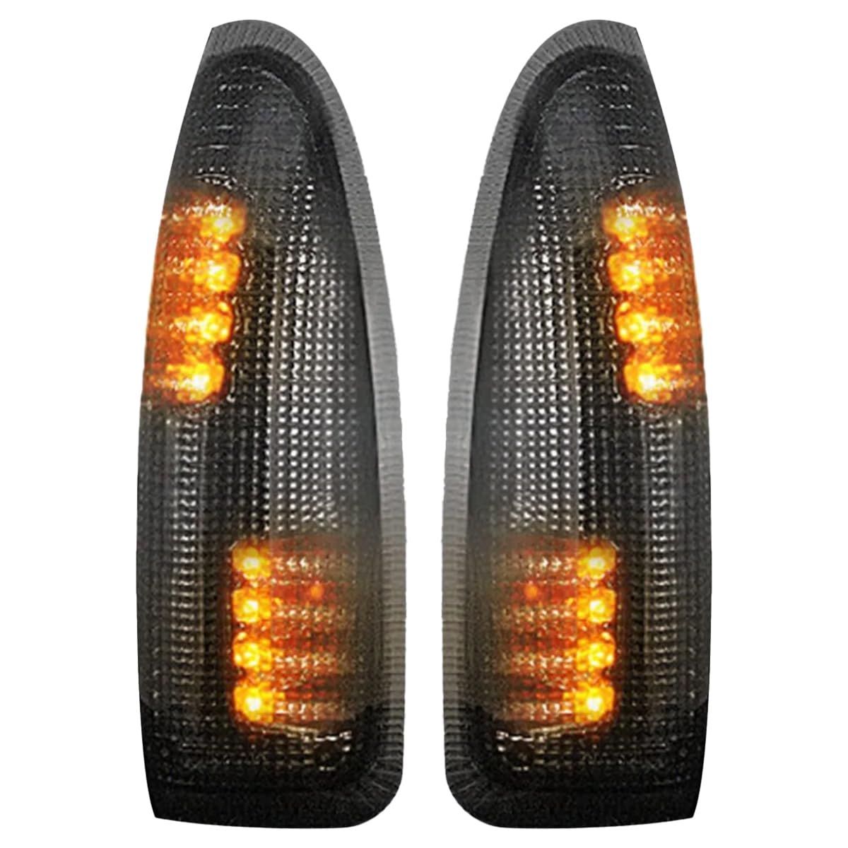 Recon 264120Bk Led Side Mirror Lens 2003-2007 Ford F250/F350 Super Duty & Excursion (2 Piece Set) - Smoked Lens