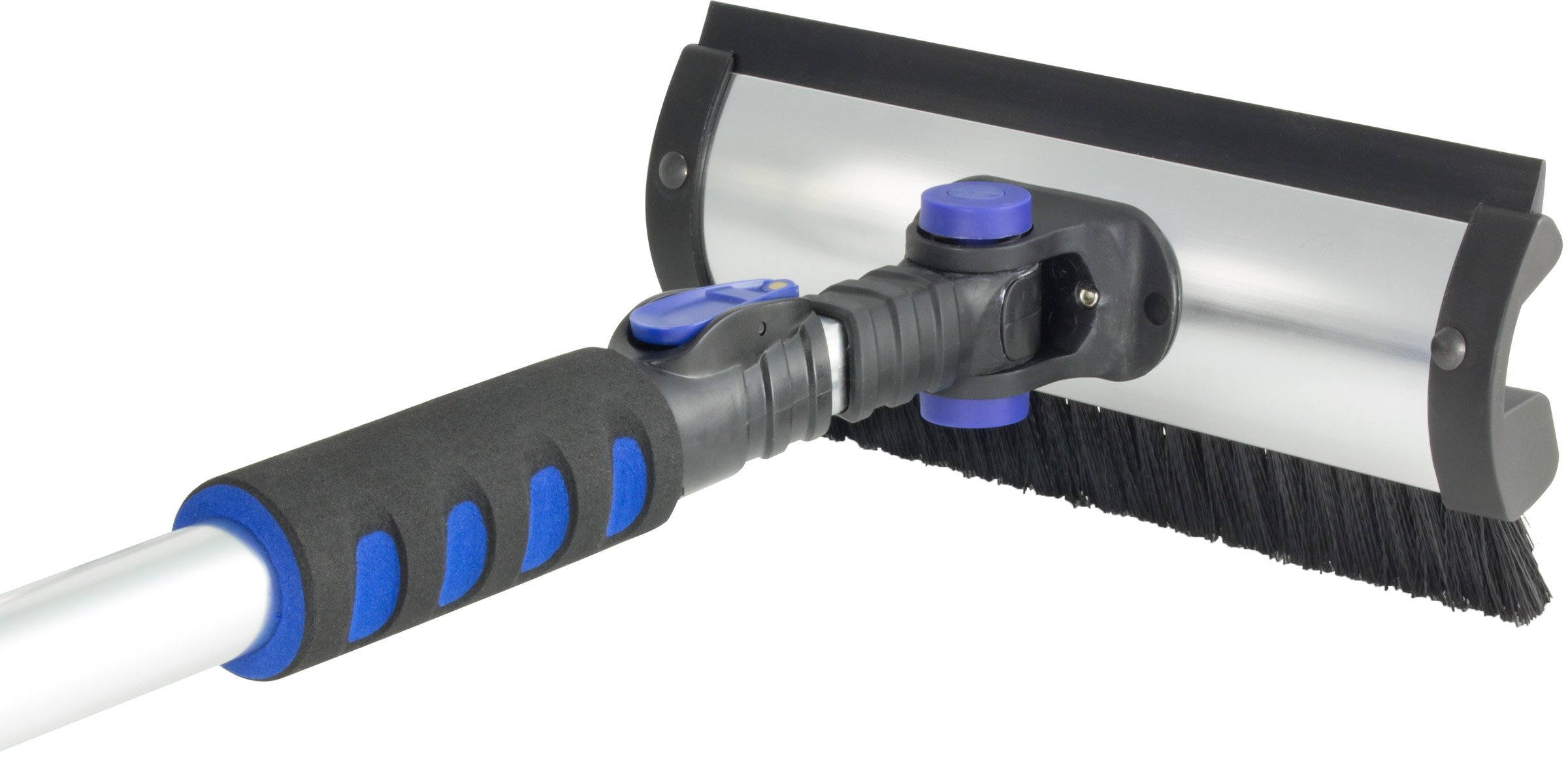 SubZero 80037 60" Quick Lock Pivoting Head Snowbroom with Integrated Squeegee and Ice Scraper , Black