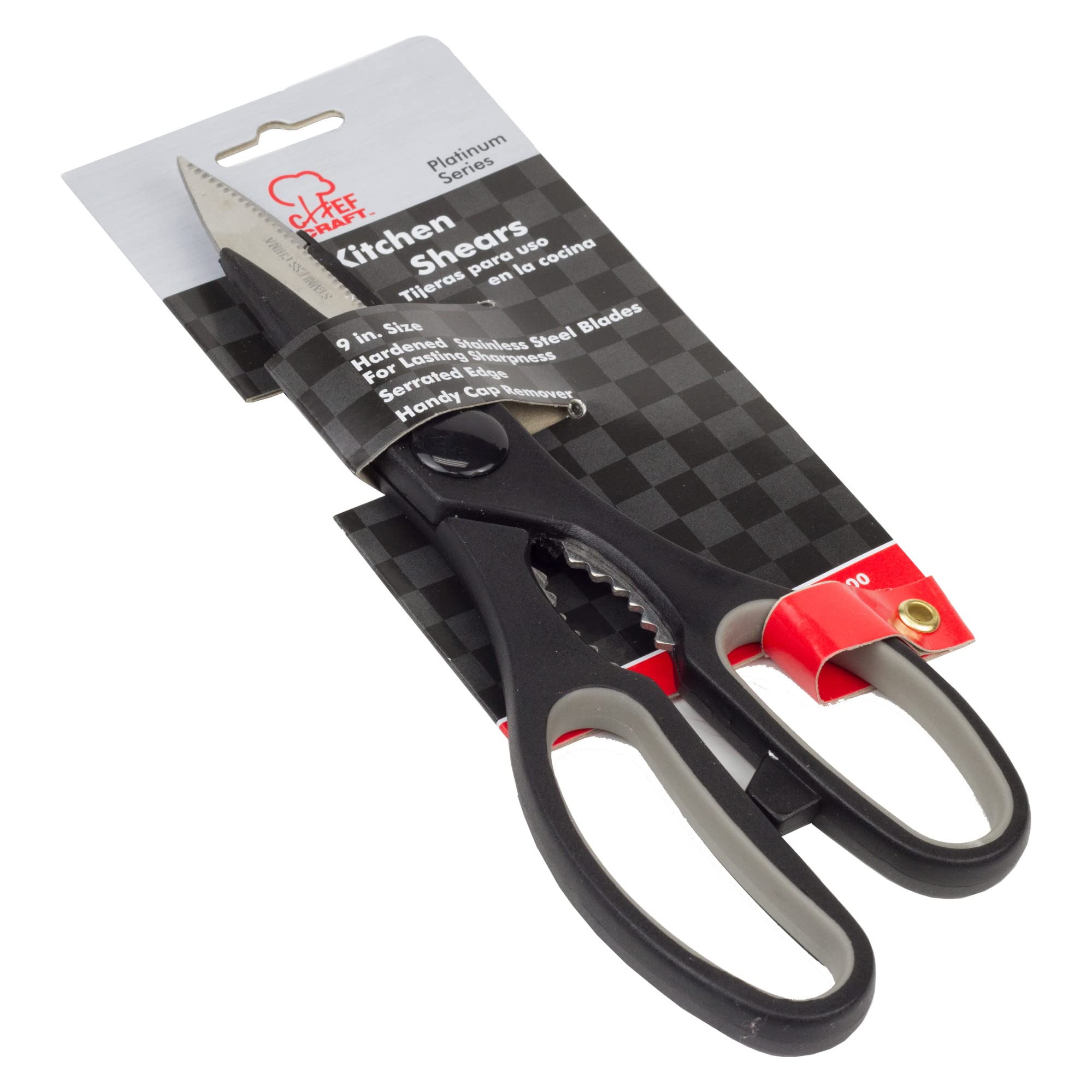 Chef Craft Select Kitchen Shears, 9 inch, Stainless Steel/Black