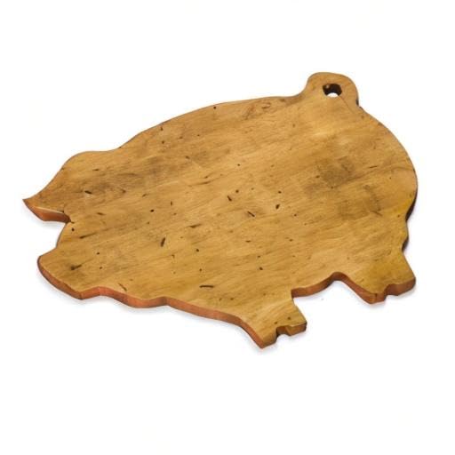 J.K. Adams 14-Inch-by-9-Inch Maple Wood Cutting Board, Pig-Shaped