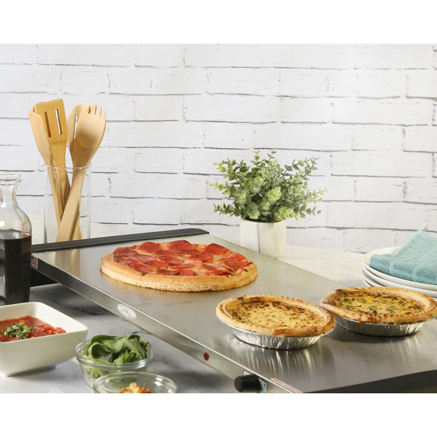 Broil King NWT-40S Professional Jumbo Dual-Control Stainless-Steel Warming Tray