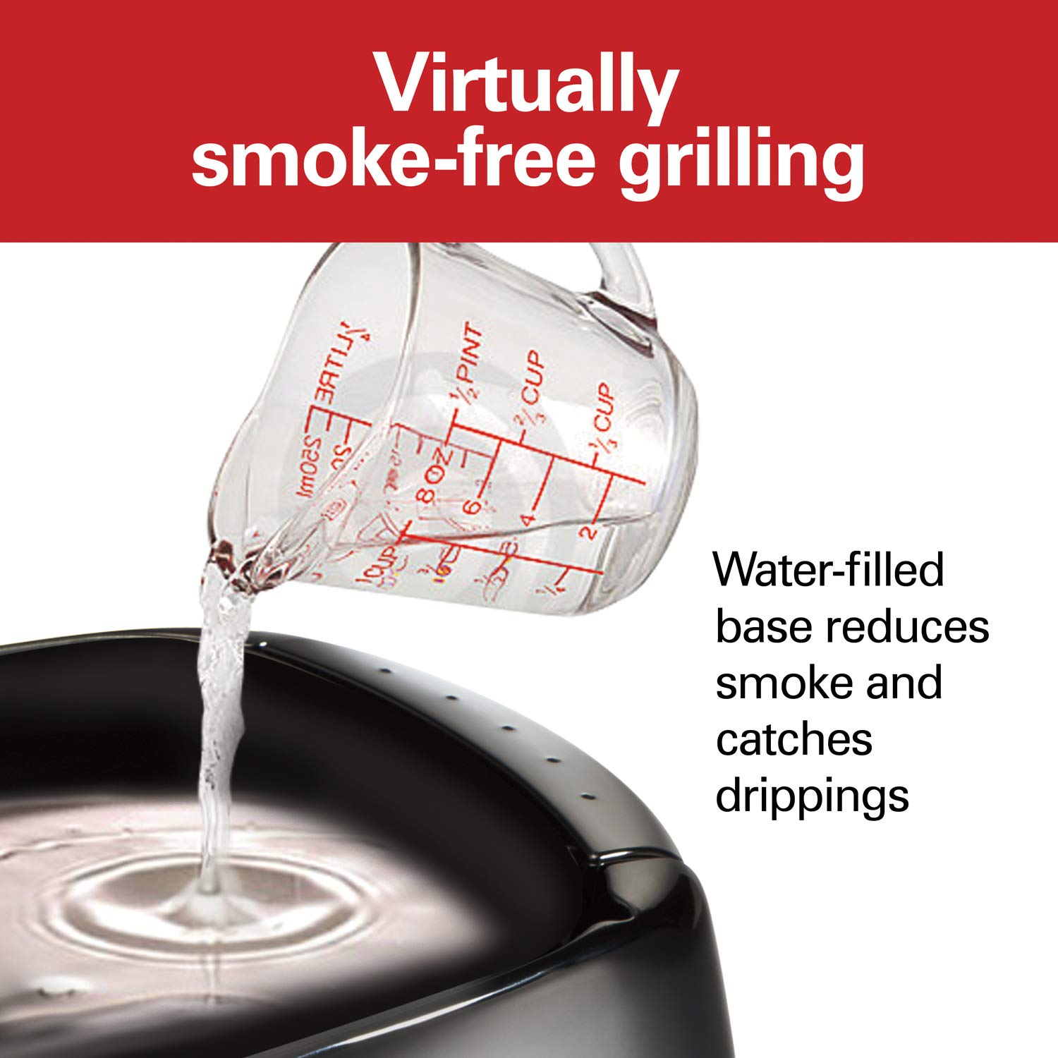 Hamilton Beach Electric Indoor, 100 sq. in. Surface Serves 8, Virtually Smokeless Grilling, Adjustable Temperature Control to 450F, Dishwasher Safe Removable Nonstick Plates, Black (31605N)