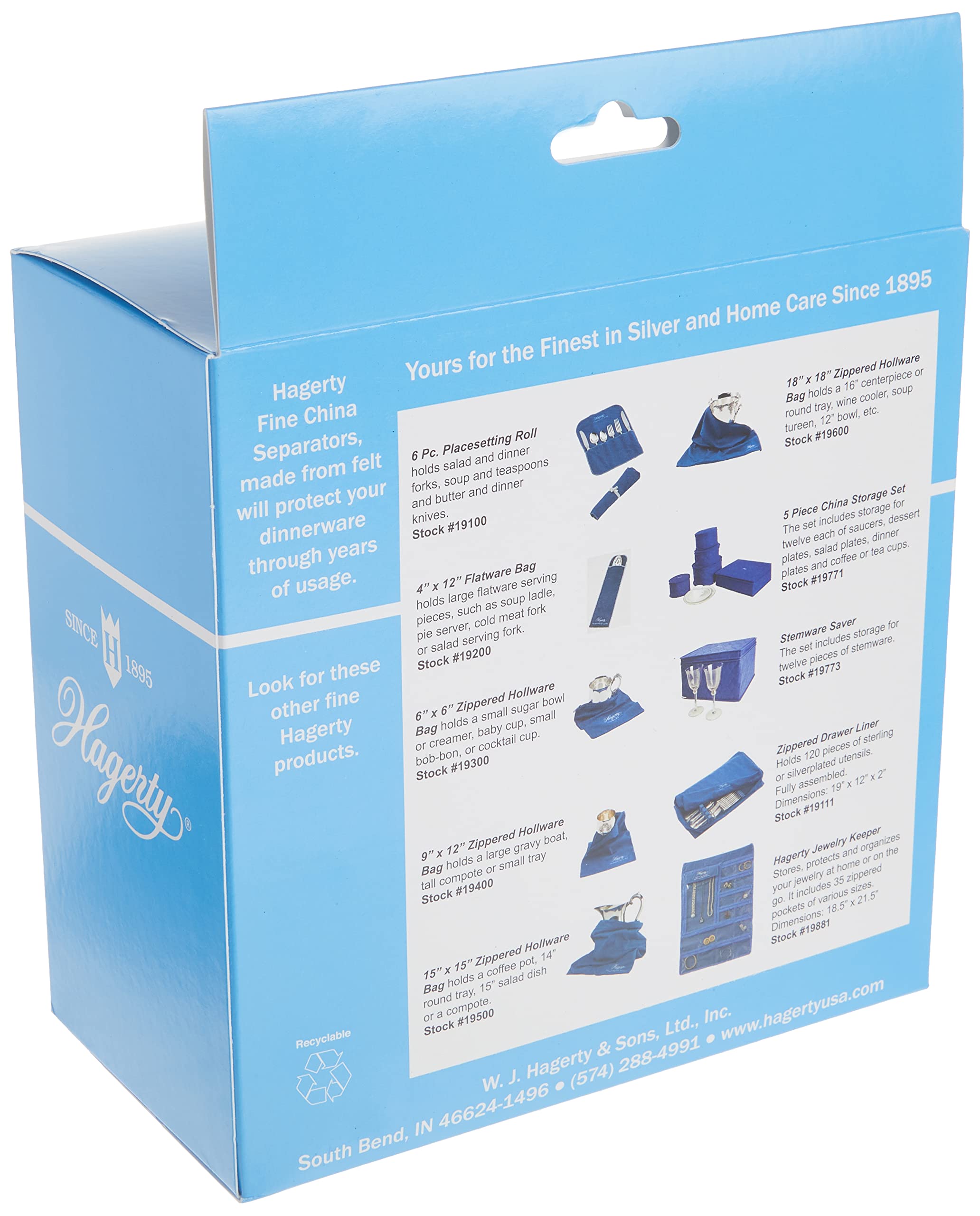 Hagerty Fine China Plate Dividers, Set of 48, Blue