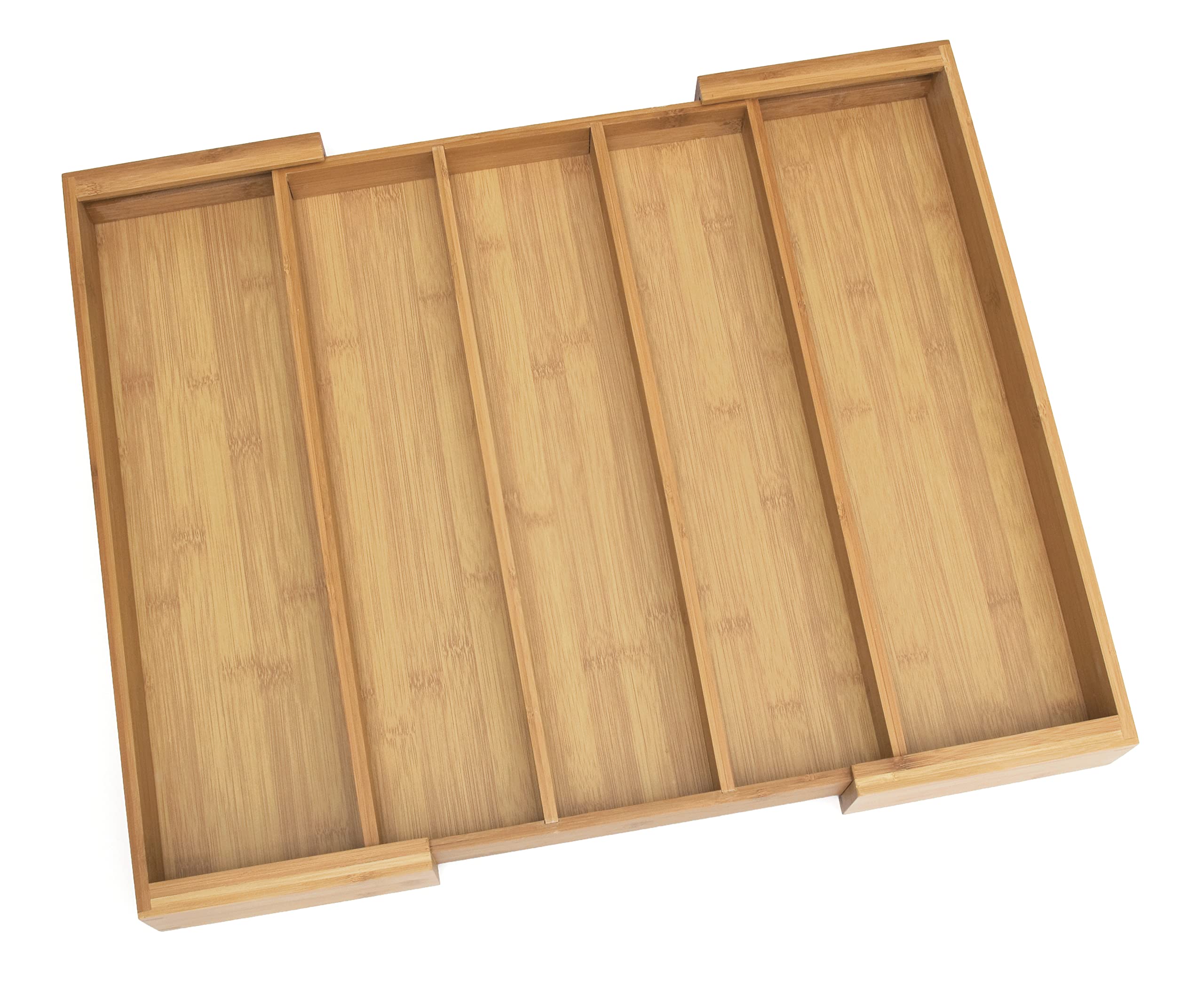 Lipper International 8892 Bamboo Wood Expandable to 22-1/4" Utensil Organizer