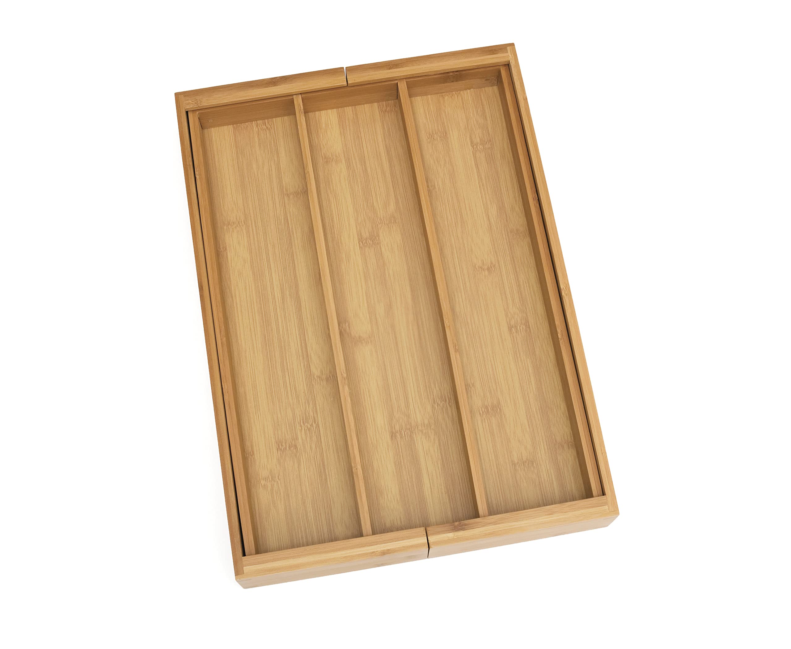 Lipper International 8892 Bamboo Wood Expandable to 22-1/4" Utensil Organizer