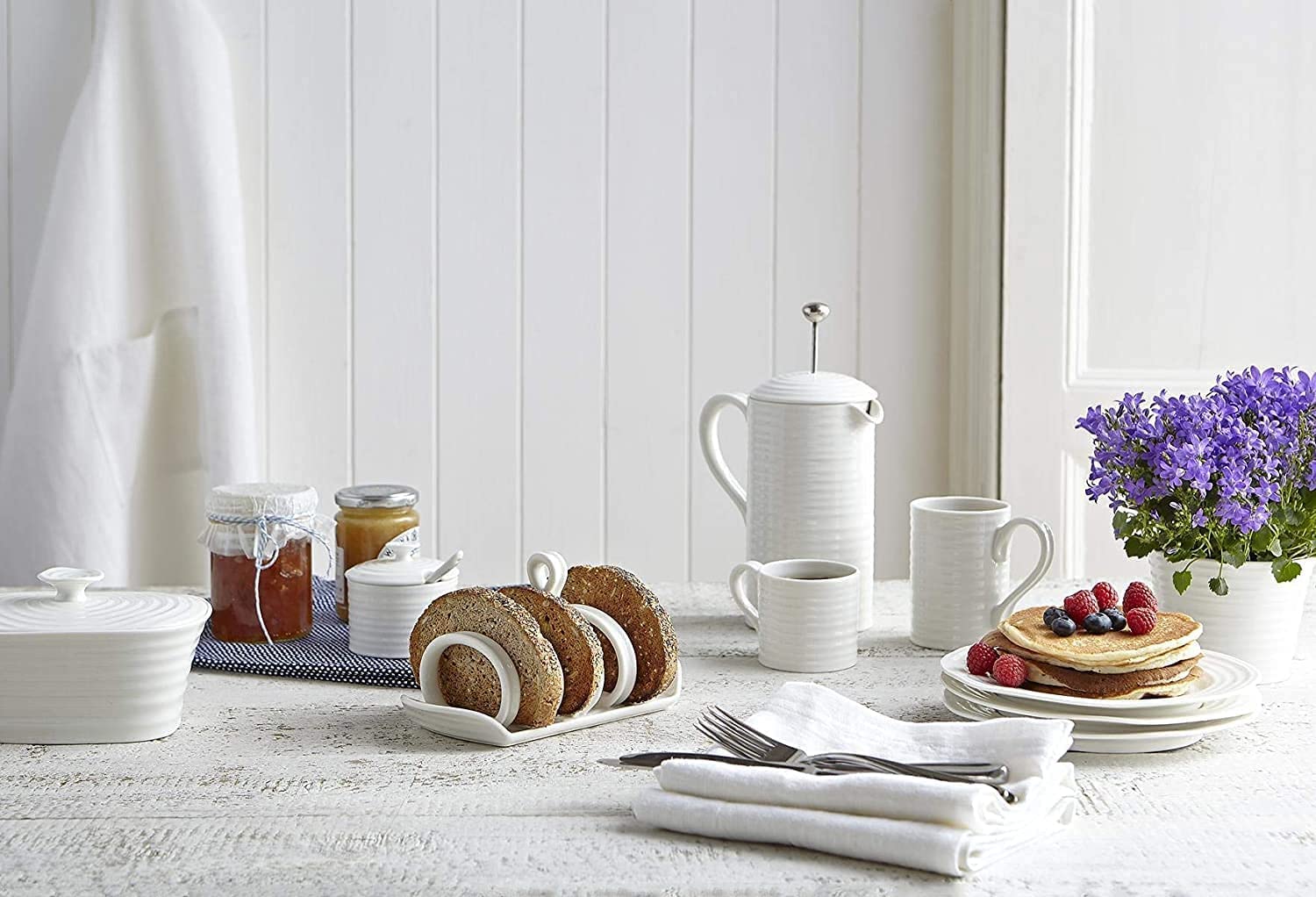 Portmeirion Butter Dish (White)