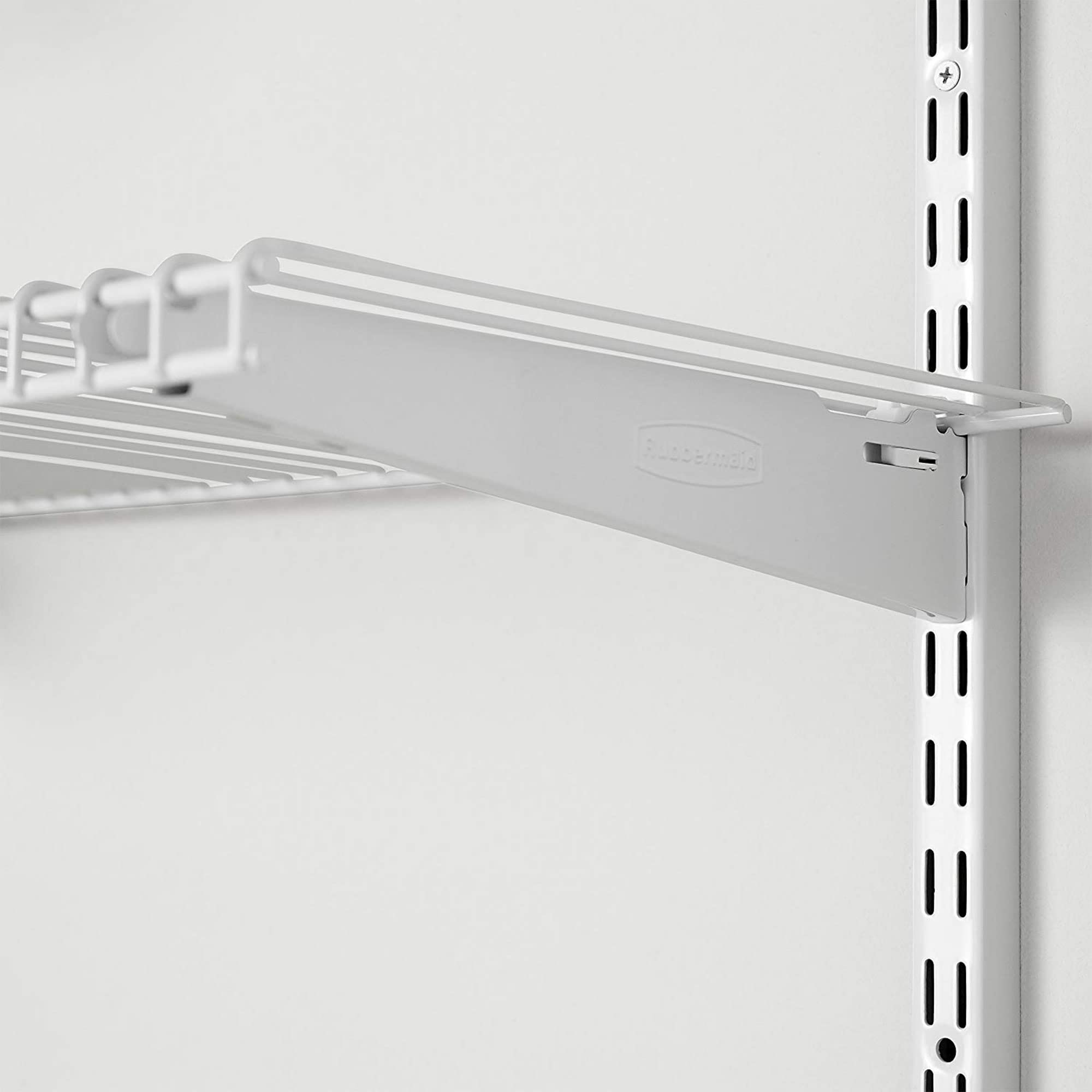 Rubbermaid Configurations 26" Shelving Kit, Set of 2 Shelves, White, Expandable, Closet, Storage Room, Laundry Room, Garage Organization
