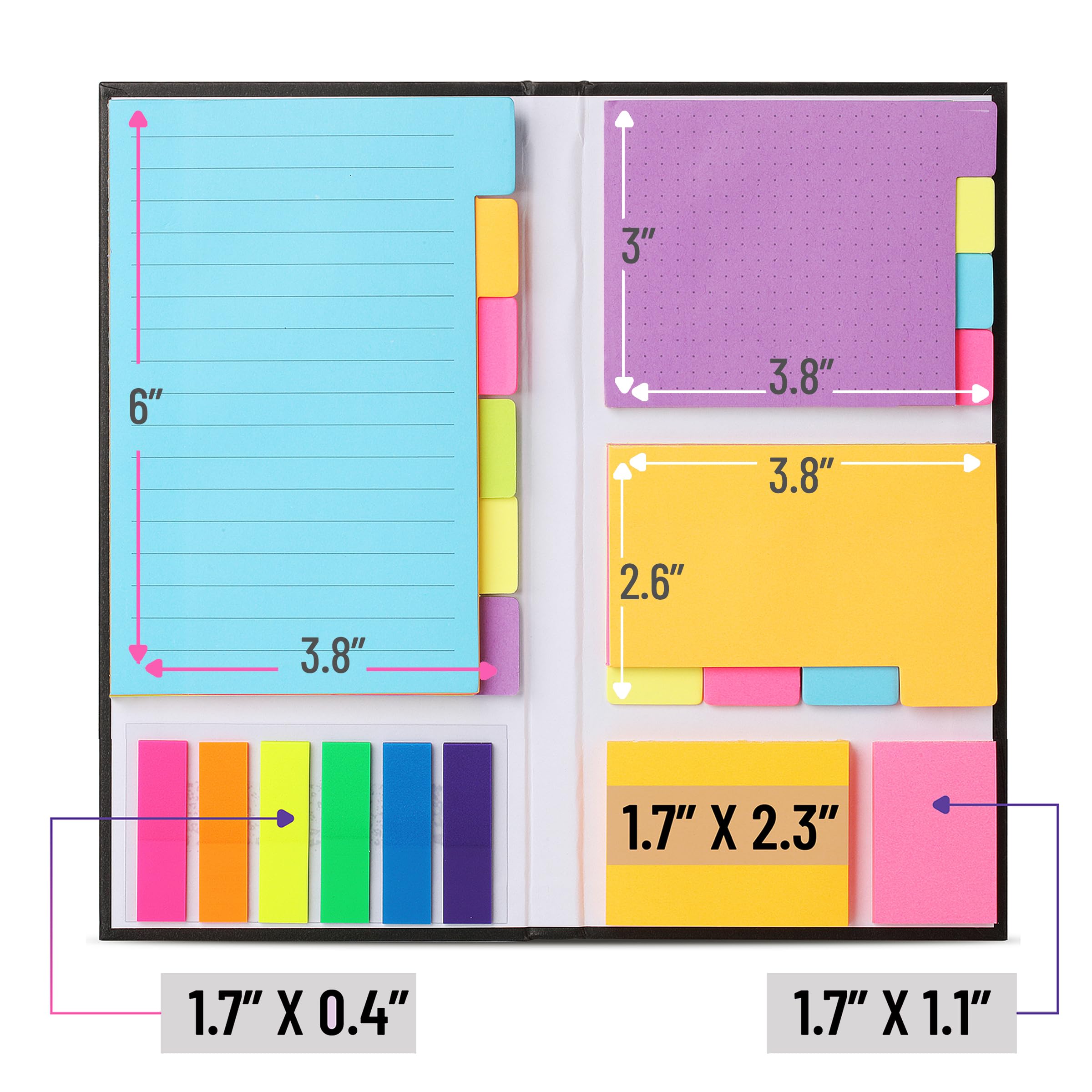 Mr. Pen- Sticky Notes Set, Sticky Notes Tabs, 410 Pack, Divider Sticky Notes, School Supplies, Office Supplies, Planner Sticky Notes, Sticky Note Dividers Tabs, Book Notes, Bible Sticky Notes