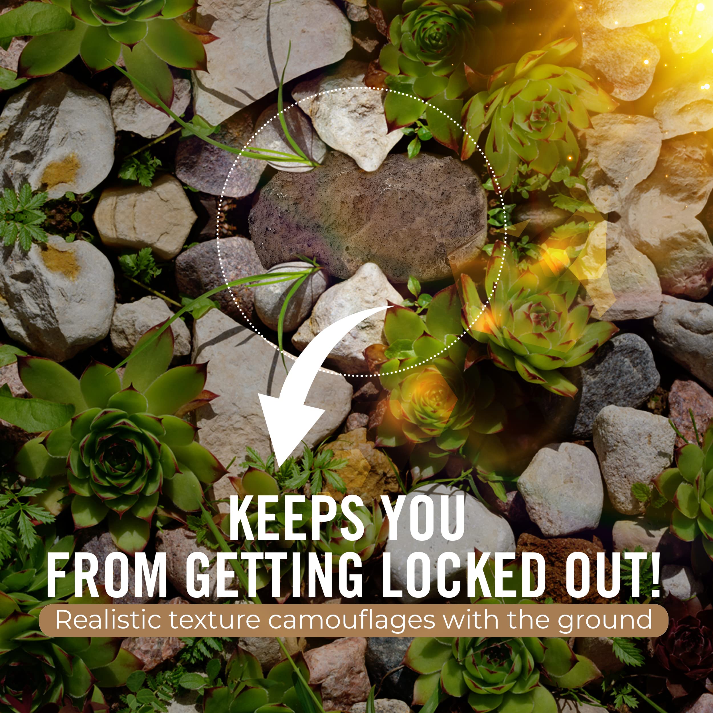 RamPro Hide-a-Spare-Key Fake Rock - Looks & Feels like Real Stone - Safe for Outdoor Garden or Yard, Geocaching (1)