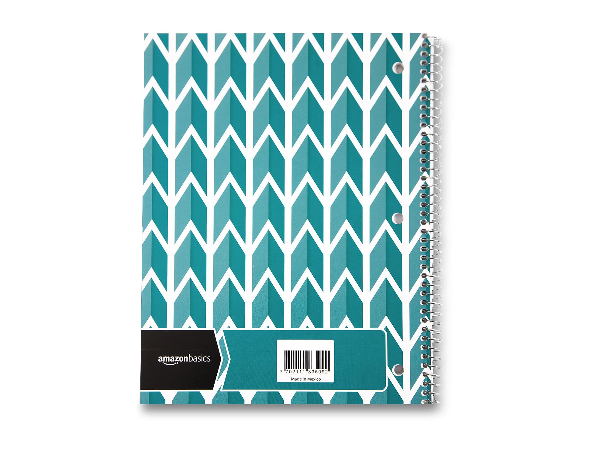 Amazon Basics College Ruled Wirebound Spiral Notebook, 70-Sheet - 5-Pack, Assorted Solid Colors