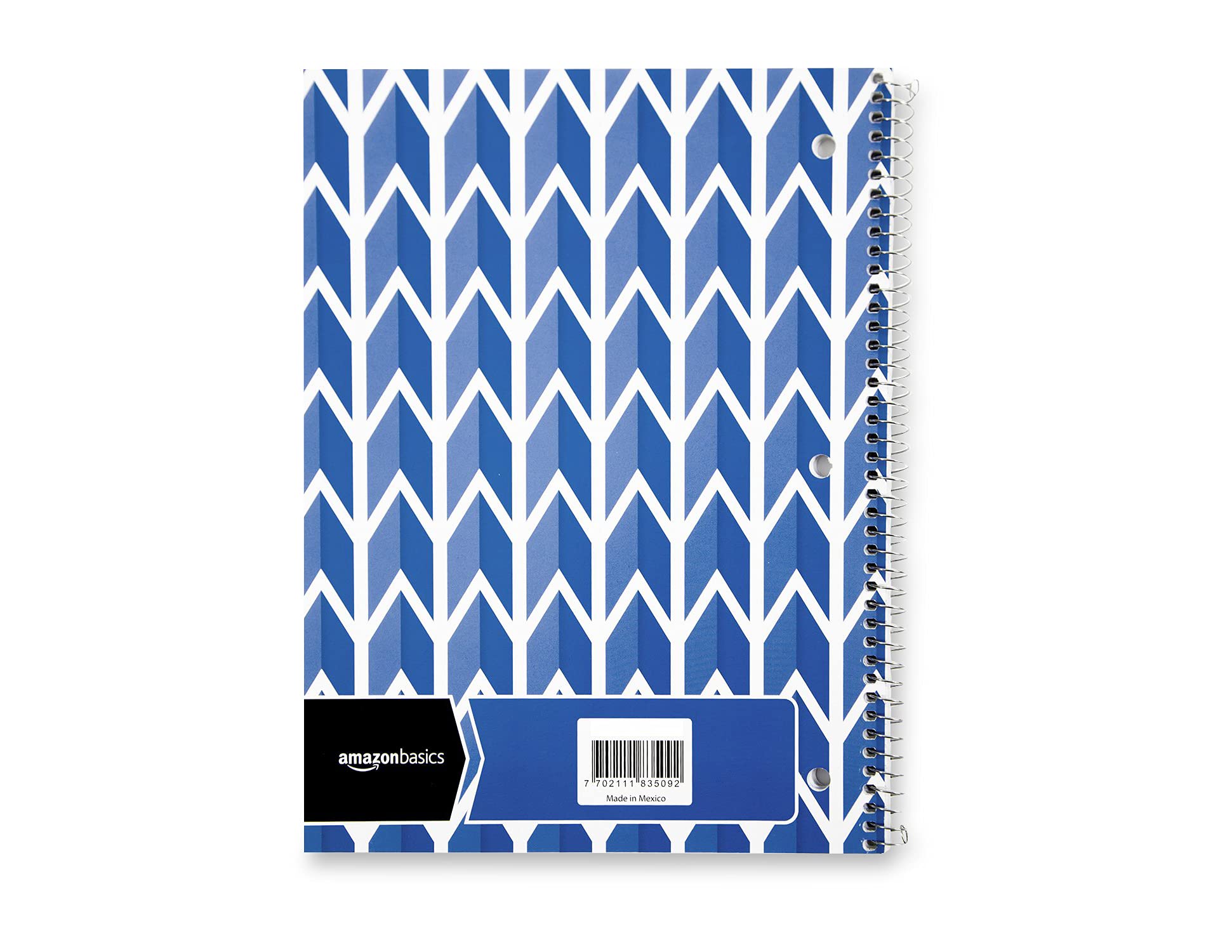 Amazon Basics College Ruled Wirebound Spiral Notebook, 70-Sheet - 5-Pack, Assorted Solid Colors