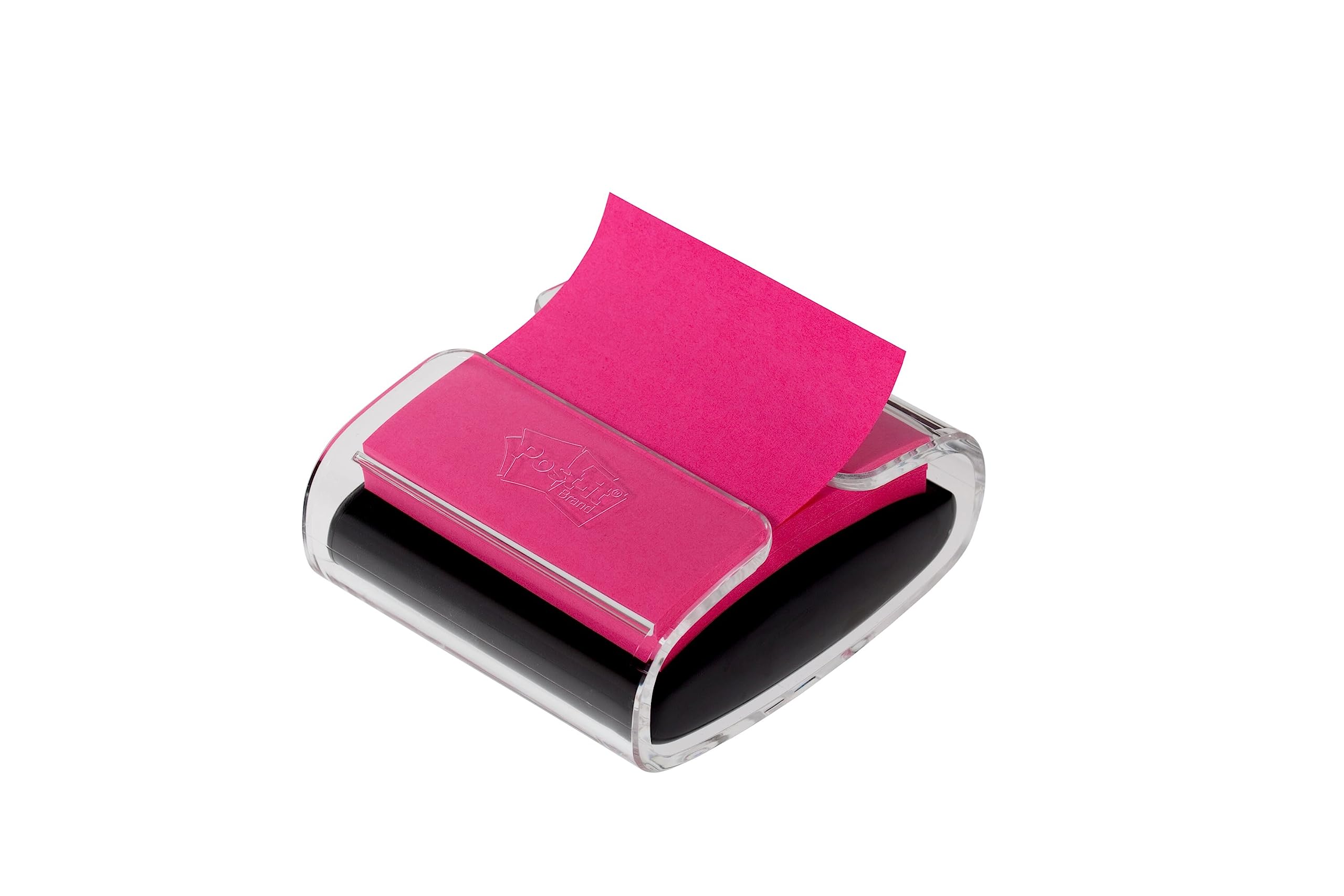 Post-it Pop-up Notes Dispenser, 3x3 in, Black Base Clear Top, Pack includes dispenser and a 45-Sheet Pad of Pop-up Notes (WD-330-BK)