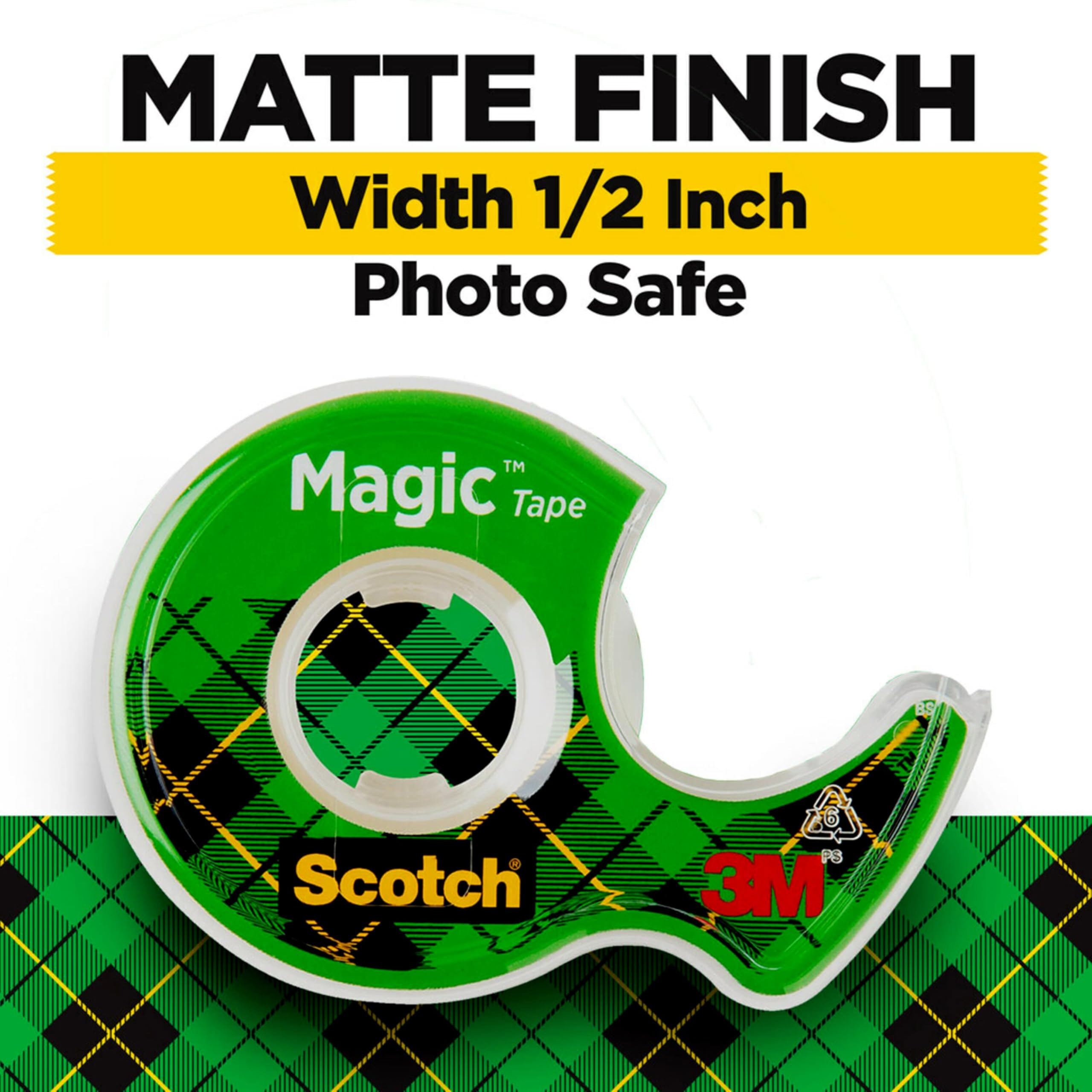 Scotch Magic Tape, 2 Rolls, Numerous Applications, Invisible, Engineered for Repairing, 1/2 x 750 Inches, Dispensered (119SDM-2)