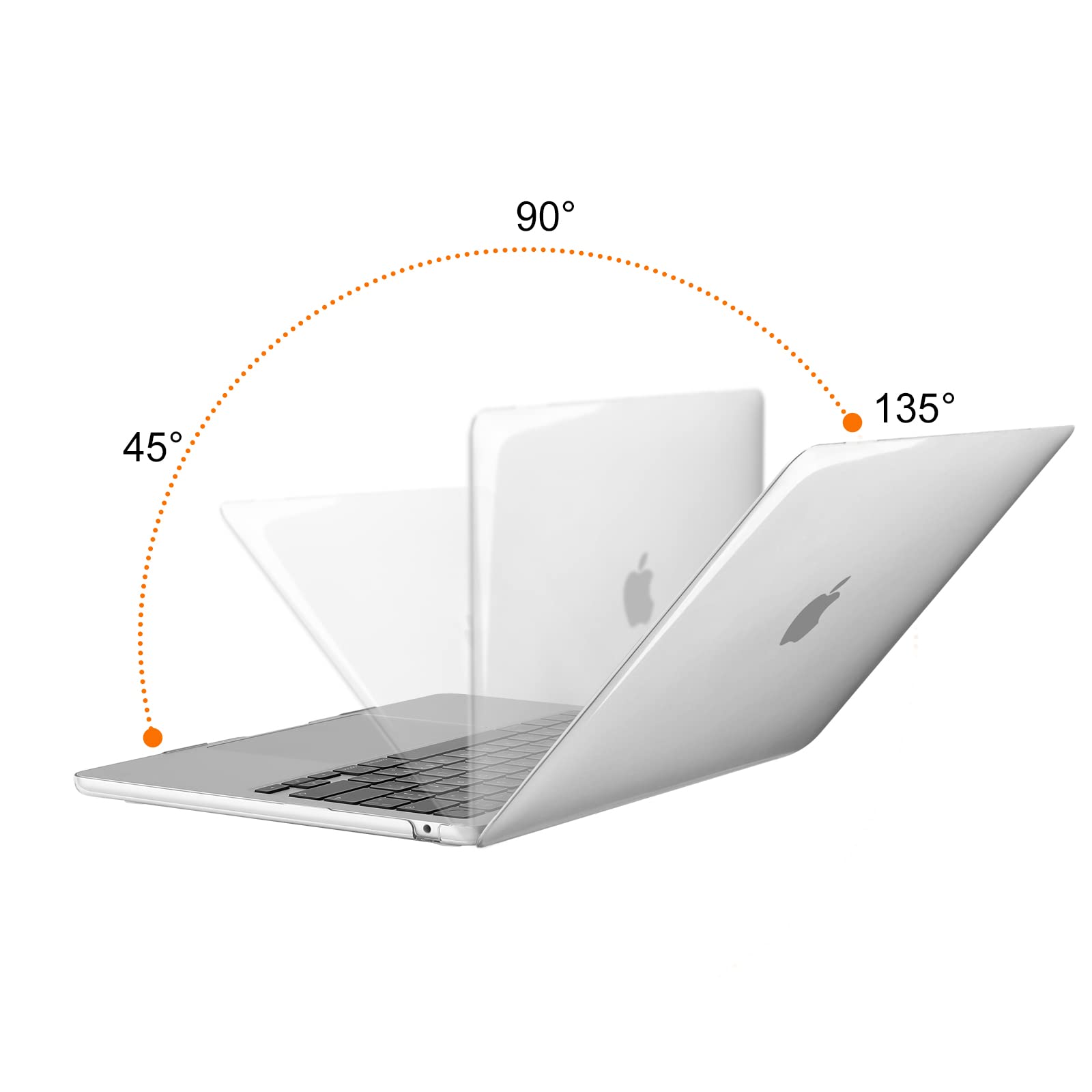 MOSISO Compatible with MacBook Air 13.6 inch Case 2022 2023 Release A2681 M2 Chip with Liquid Retina Display & Touch ID, Protective Plastic Hard Shell Case Cover, Crystal Clear