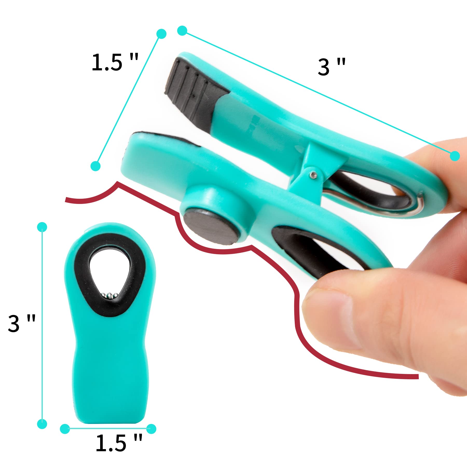 10 Parks Chip Clips Bag Clips Magnetic Clips Chip Clip Chip Clips Bag Clips Food Clips Clips for Food Packages Chip Bag Clip (10pcscolored)