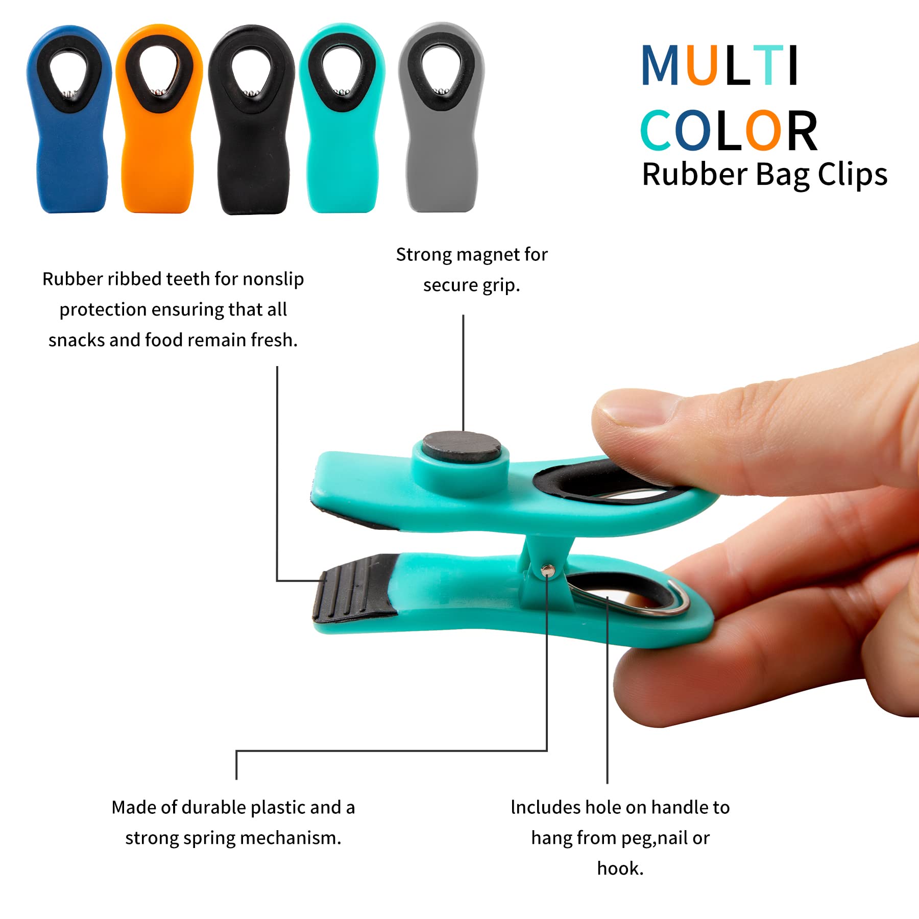 10 Parks Chip Clips Bag Clips Magnetic Clips Chip Clip Chip Clips Bag Clips Food Clips Clips for Food Packages Chip Bag Clip (10pcscolored)
