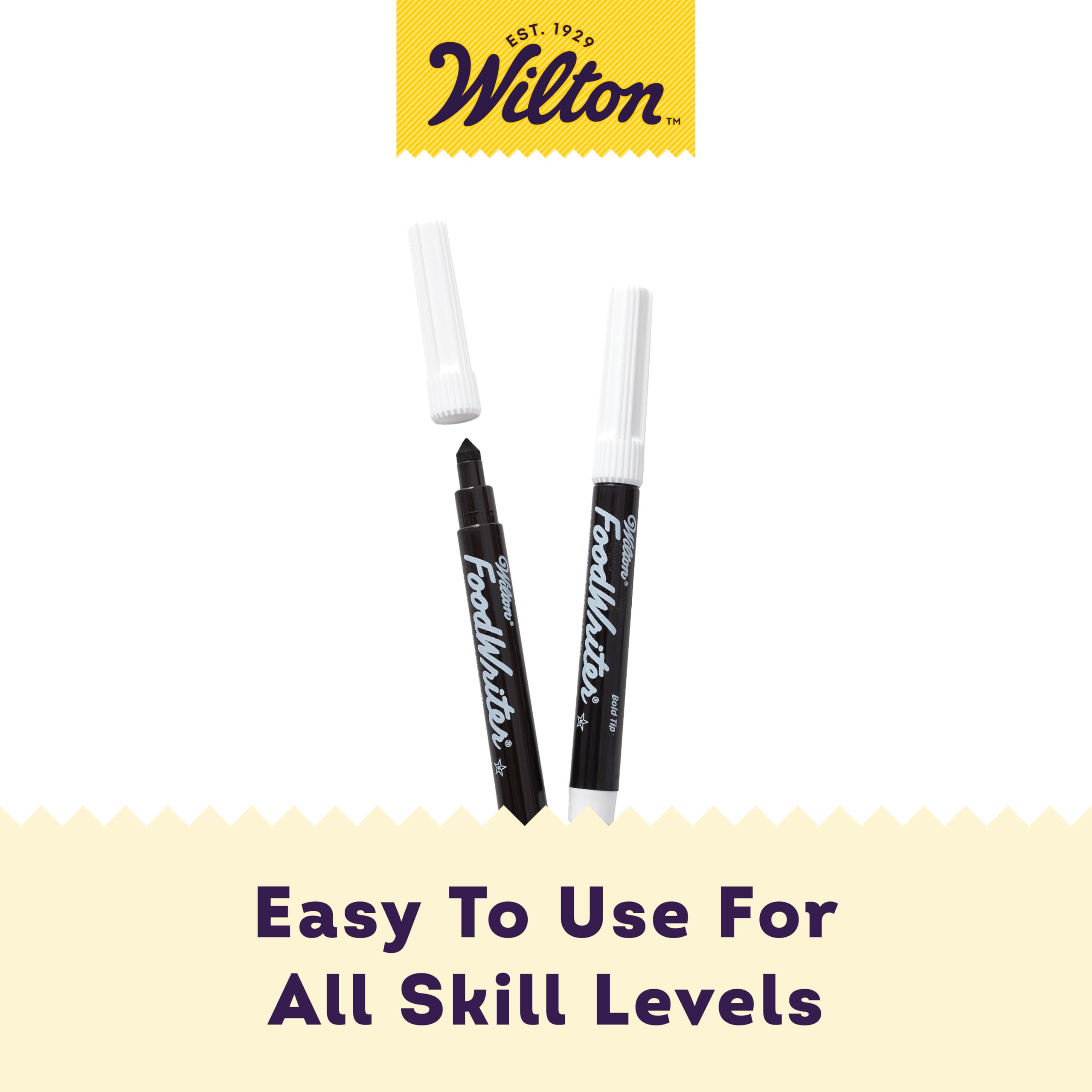 Wilton 609-1192 Black Food Writer Edible Ink Markers, 2 Count (Pack of 1)
