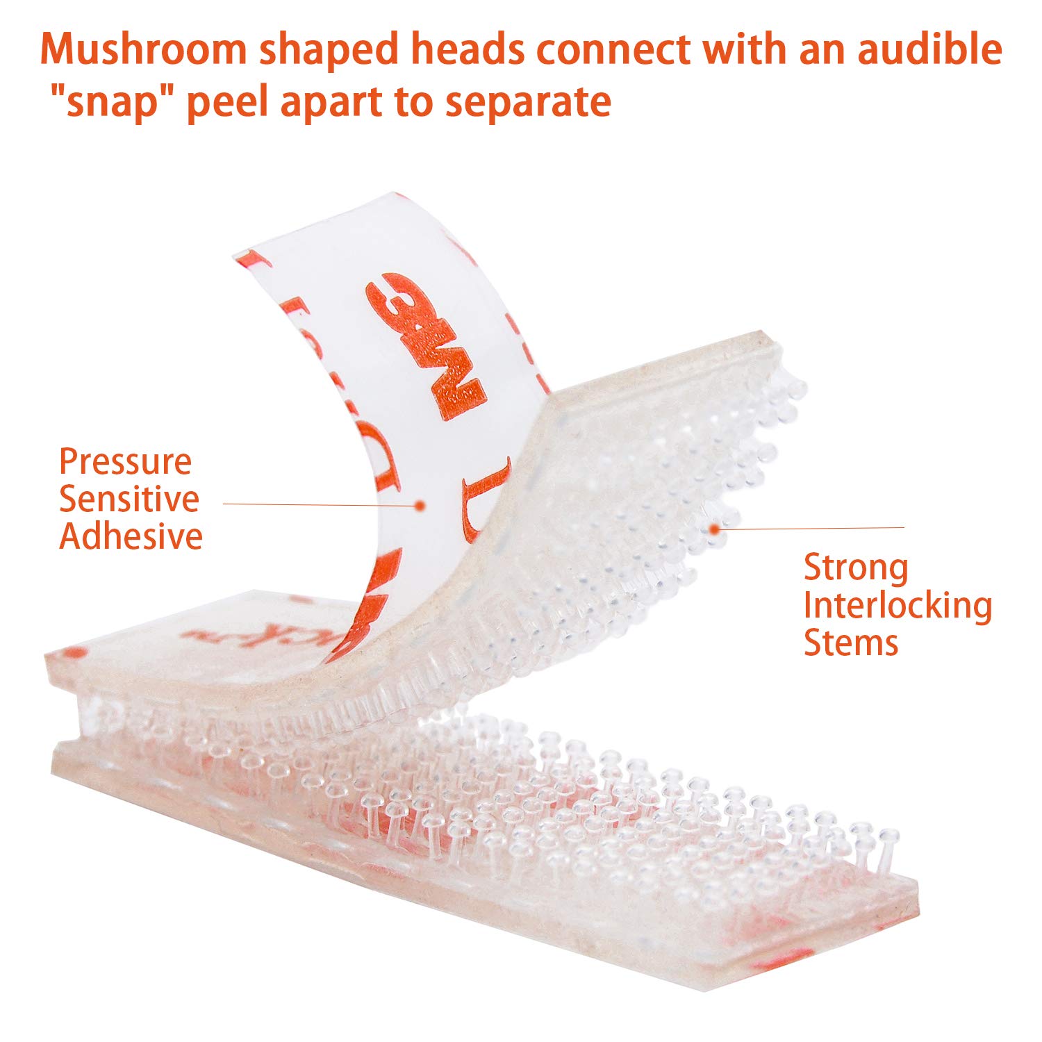 EZ Pass/IPass/IZoom Toll Tag Mounting Kit - 8 Pcs (4 Sets) Reclosable Fastener Dual Lock Tape Strips